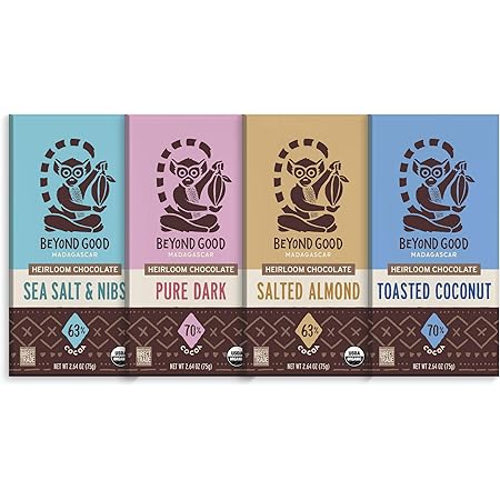 Amazon.com : Beyond Good Chocolate Bars | Variety 6 Pack | Organic ...