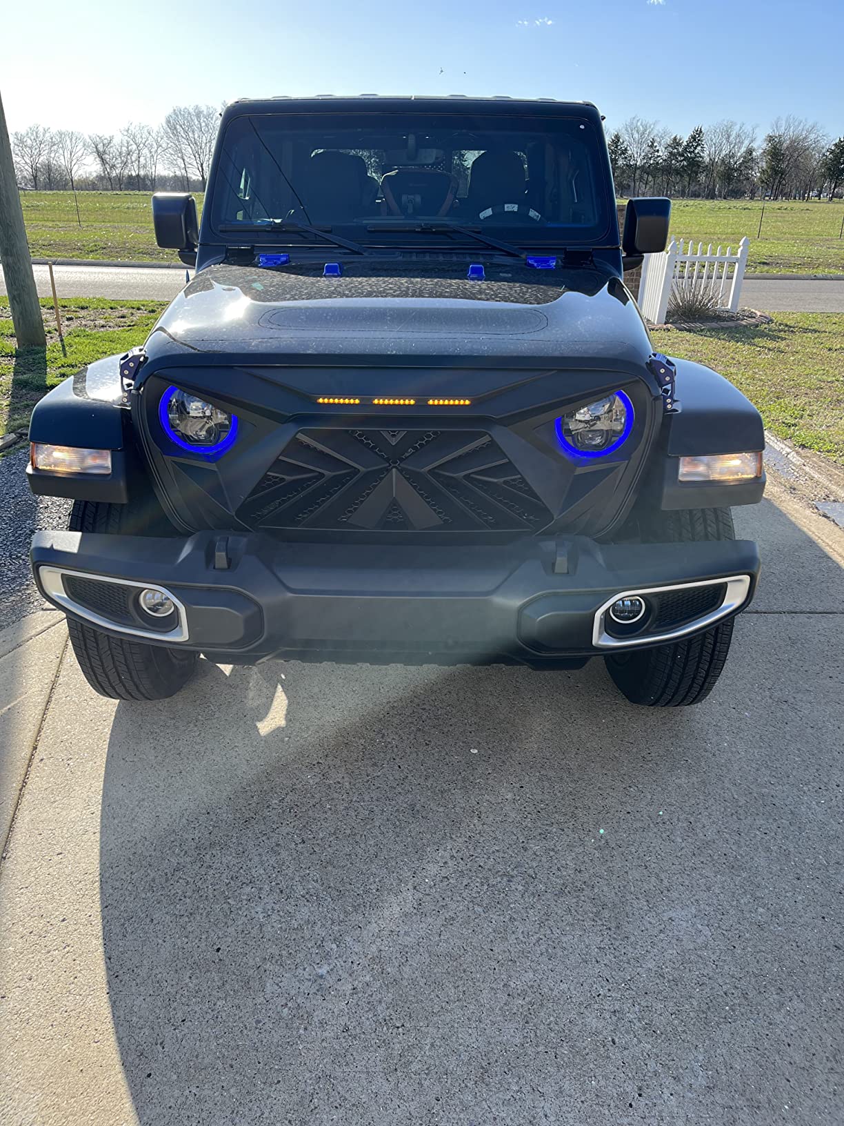 $50/mo - Finance WOLUEN 9 Inch RGB LED Headlights for 2018 2023 ...