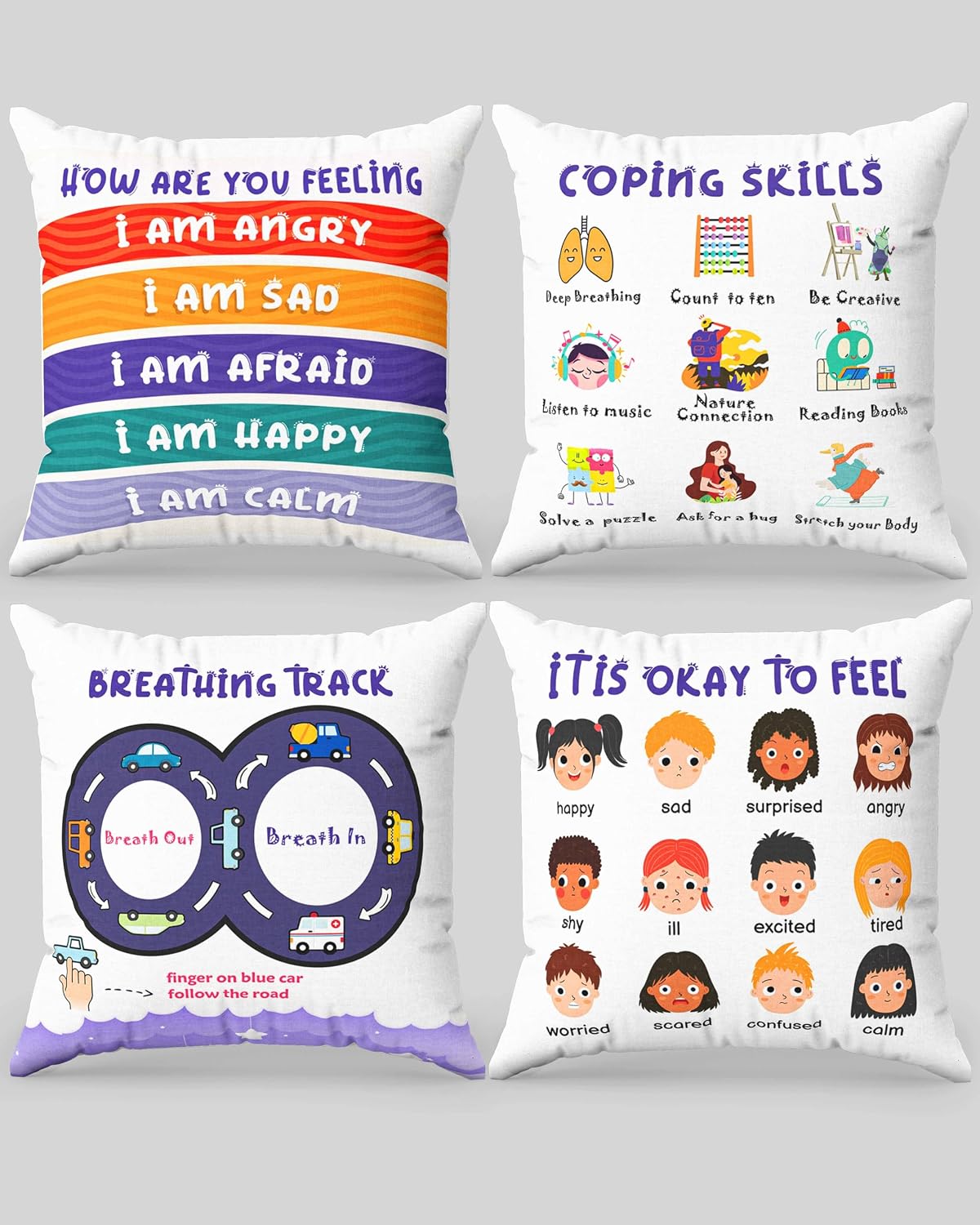 Amazon.com: OLEEK Calming Corner Items 2 Kids Pillow case - Calming ...
