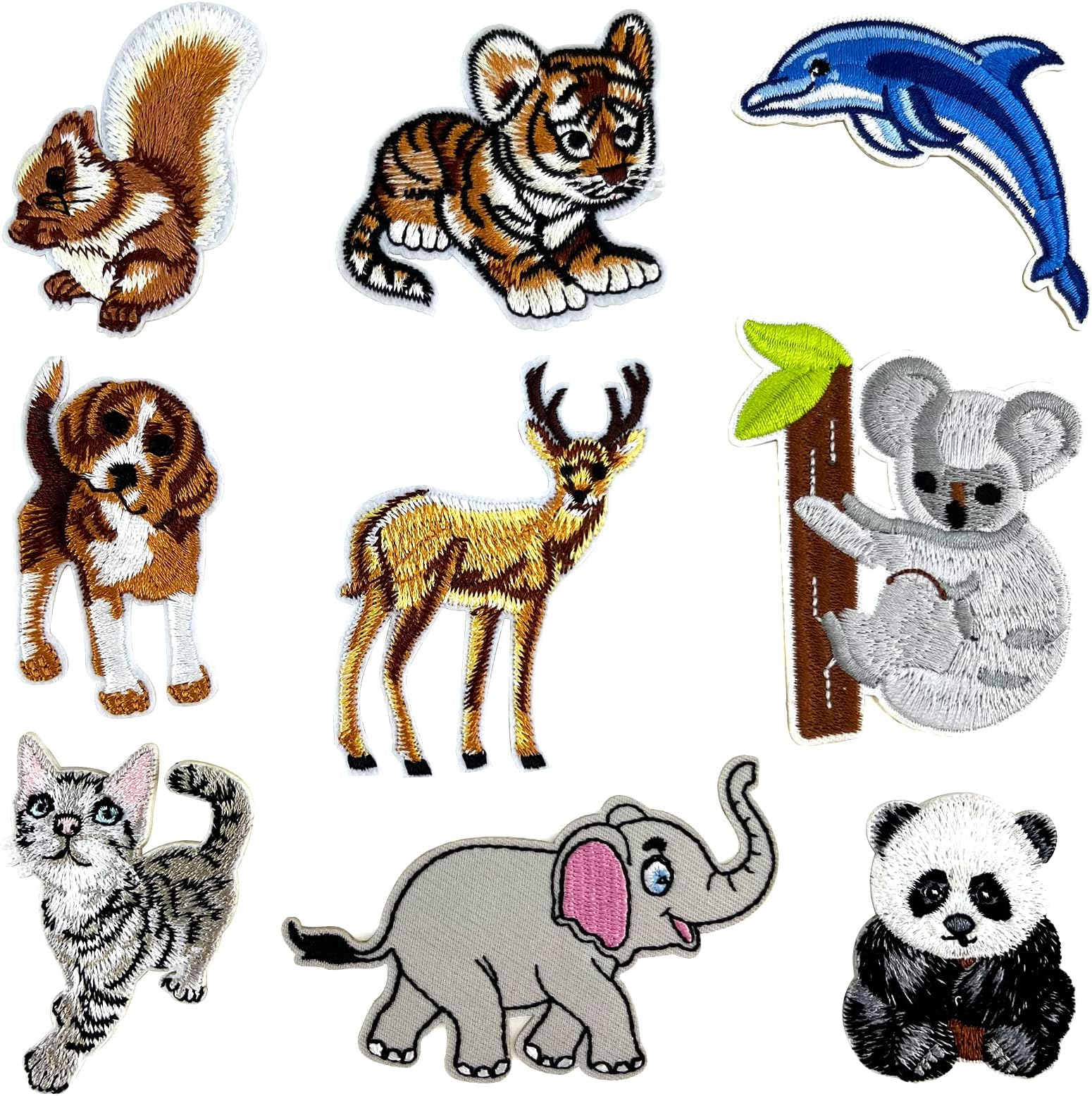 Amazon.com: 8Pcs Woodland Animals Iron on Patches Cute Fox Squirrel ...