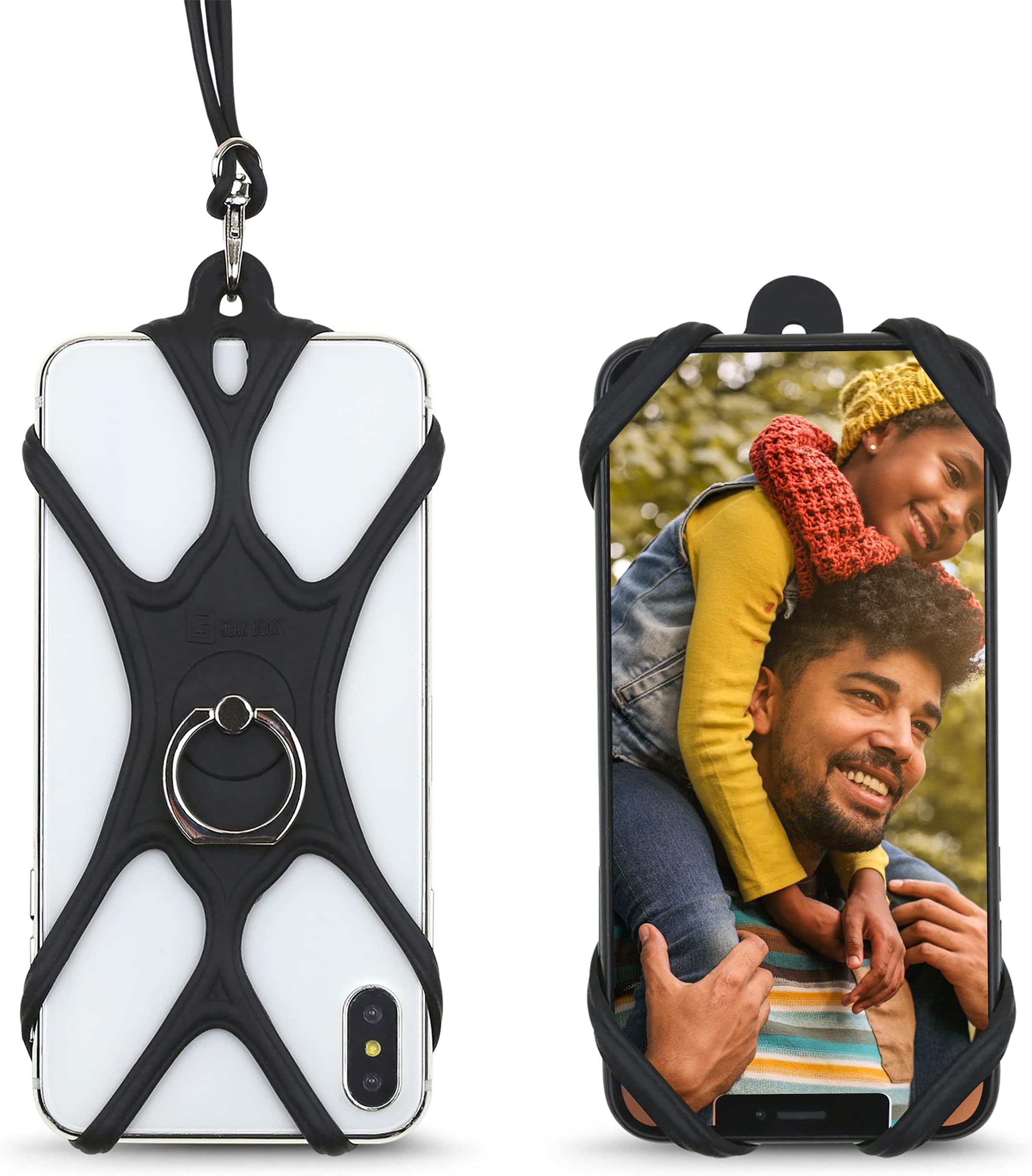 Amazon.com: Universal Phone Lanyard Holder and Ring Grip, Silicone Cell ...