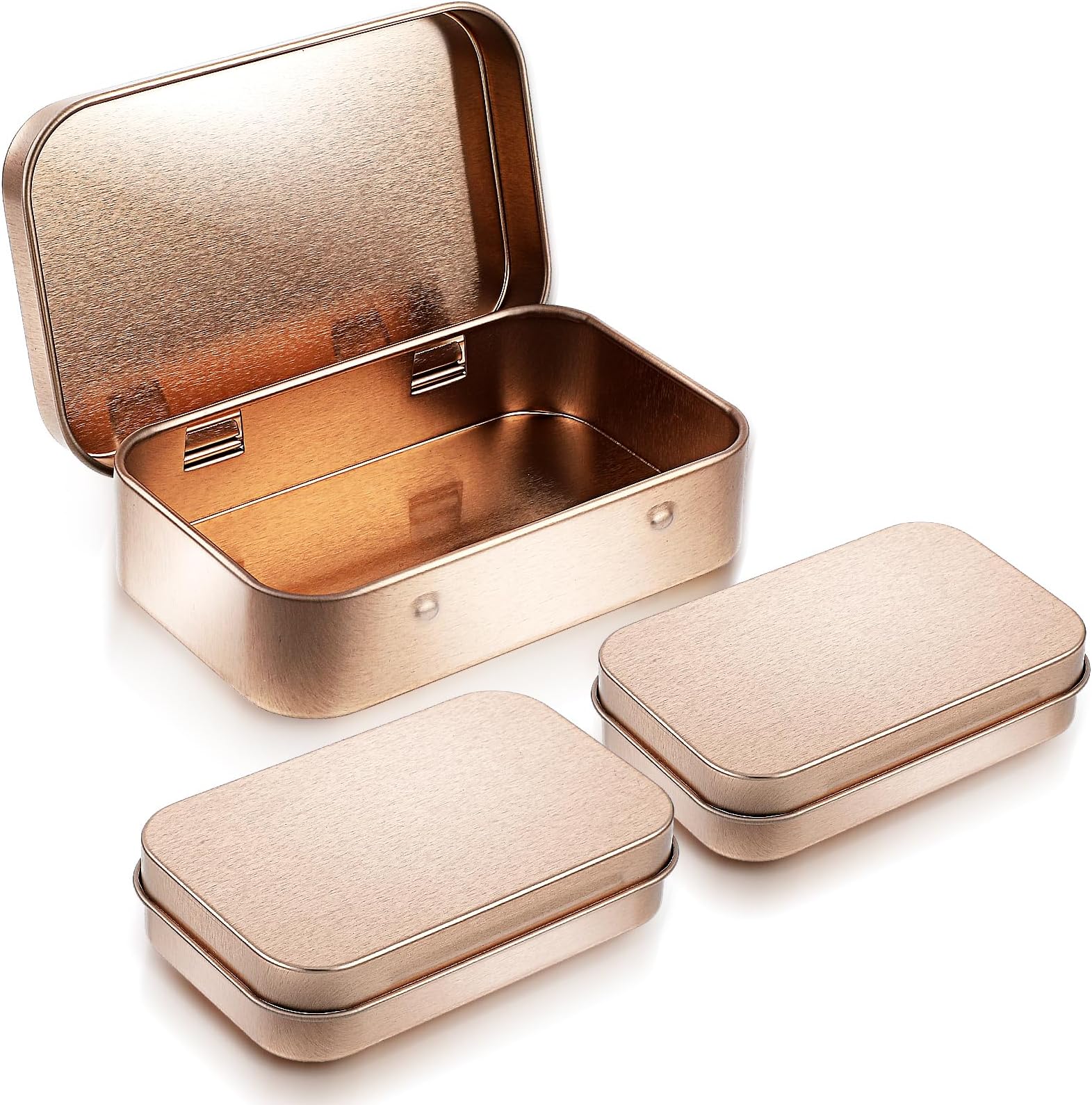 Amazon.com - Ouligay 3Pcs Rectangular Small Tin Boxes Mint Tin Metal ...