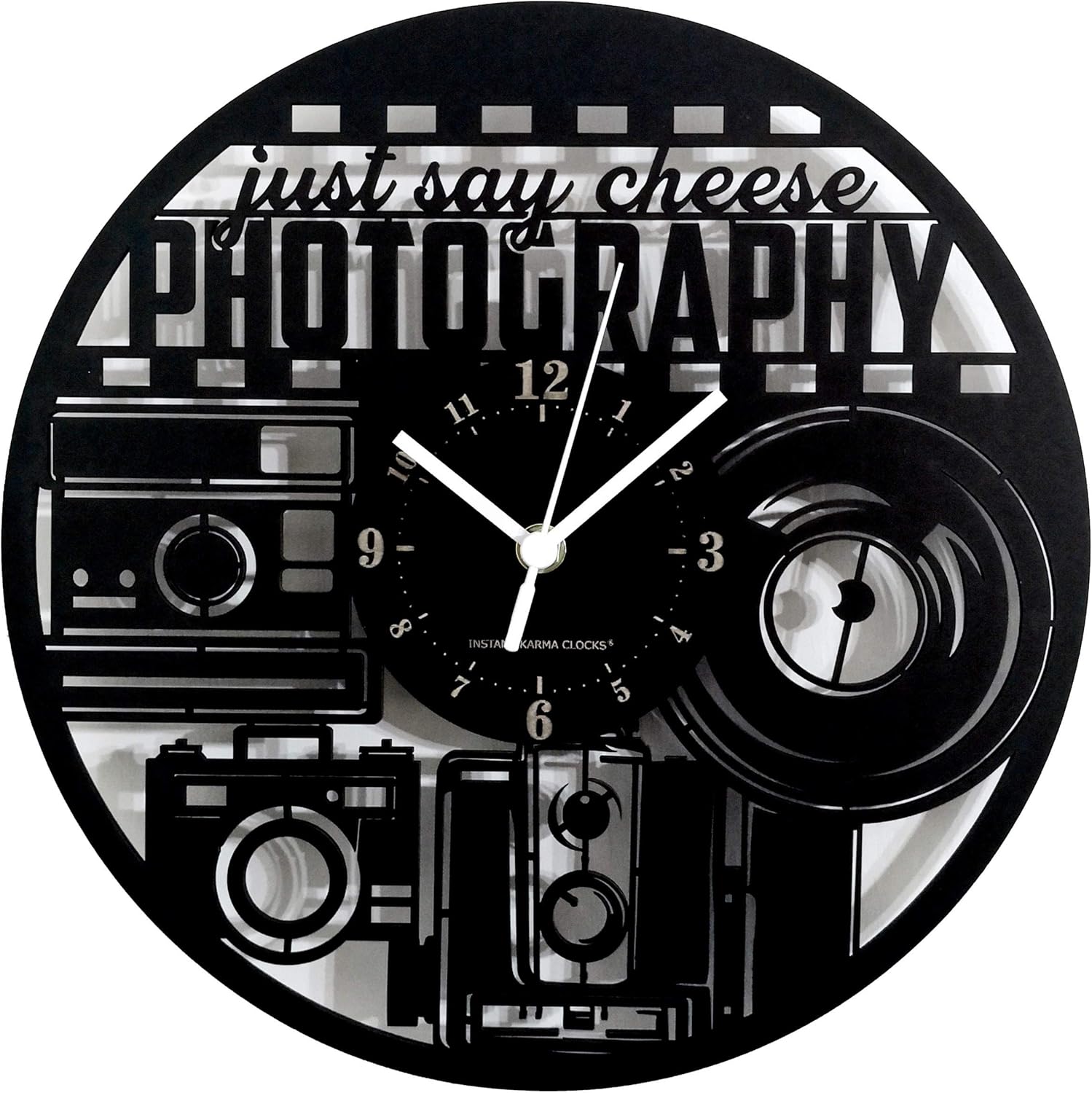 Instant Karma Clocks Wall Clock Photography Camera Studio Gift Shop ...
