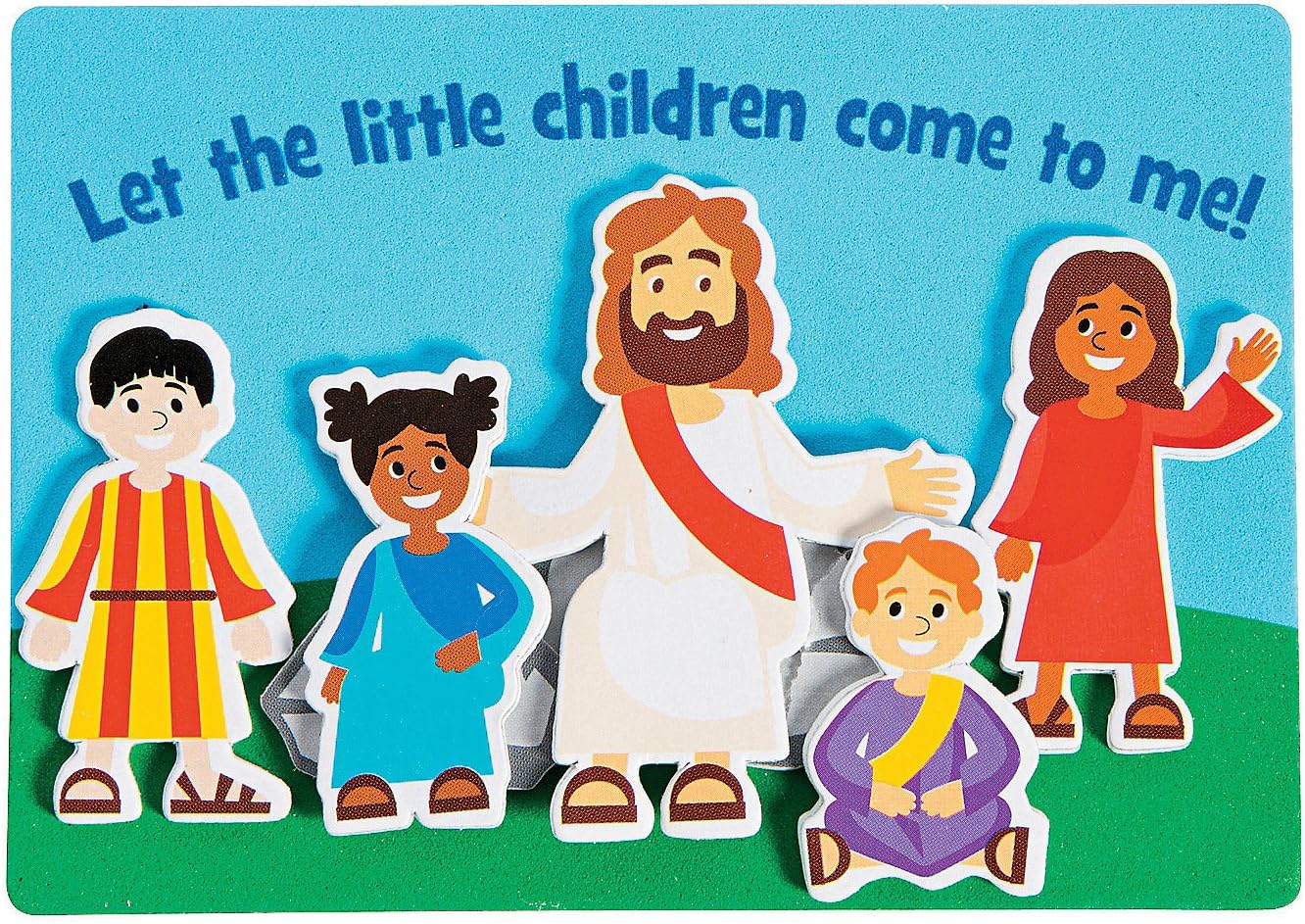 Amazon.com: Fun Express Jesus & The Children Magnet Craft Kit – DIY ...