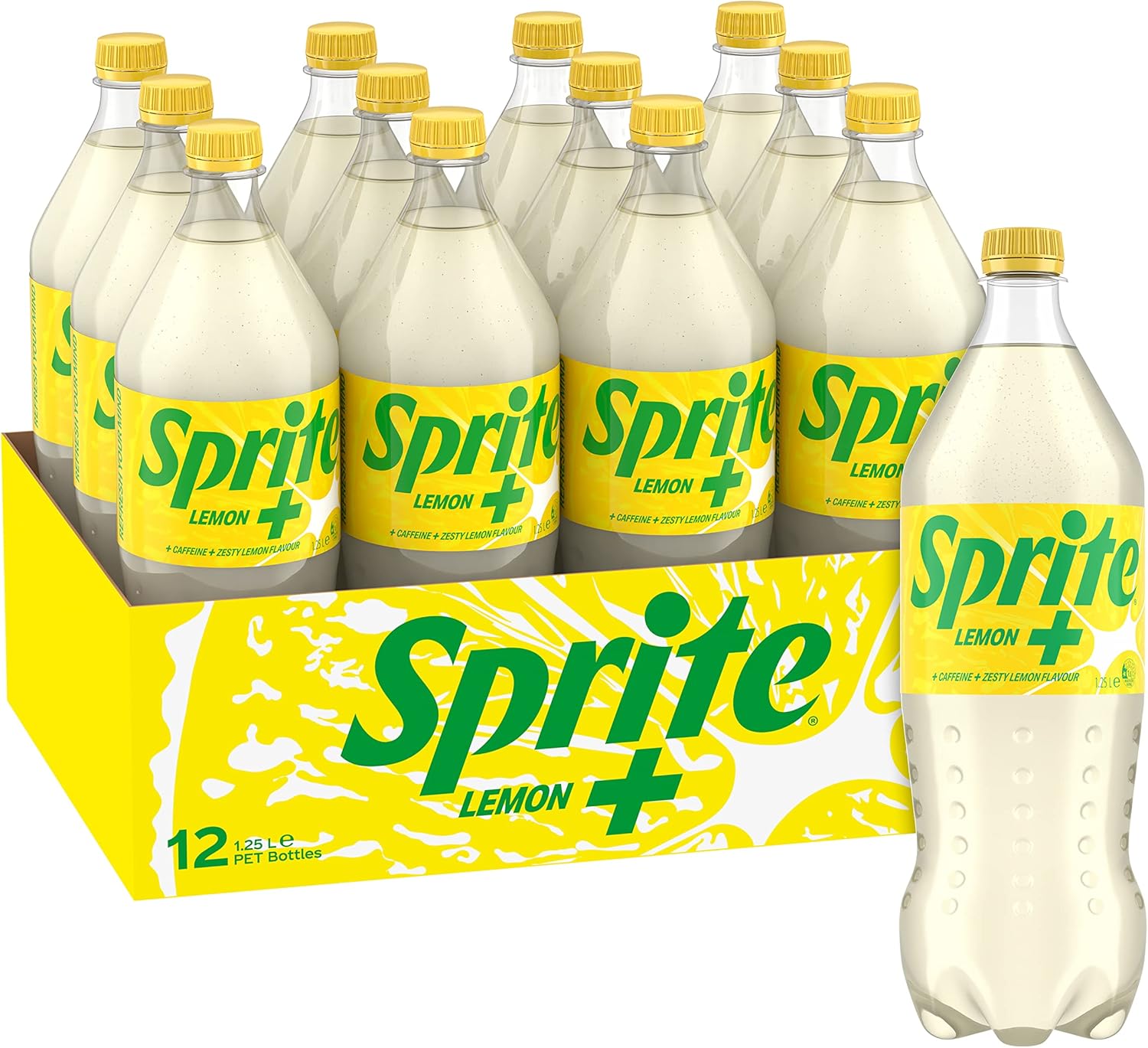 Sprite Lemon Plus Soft Drink Multipack Bottles, 12 x 1.25L : Amazon.com ...