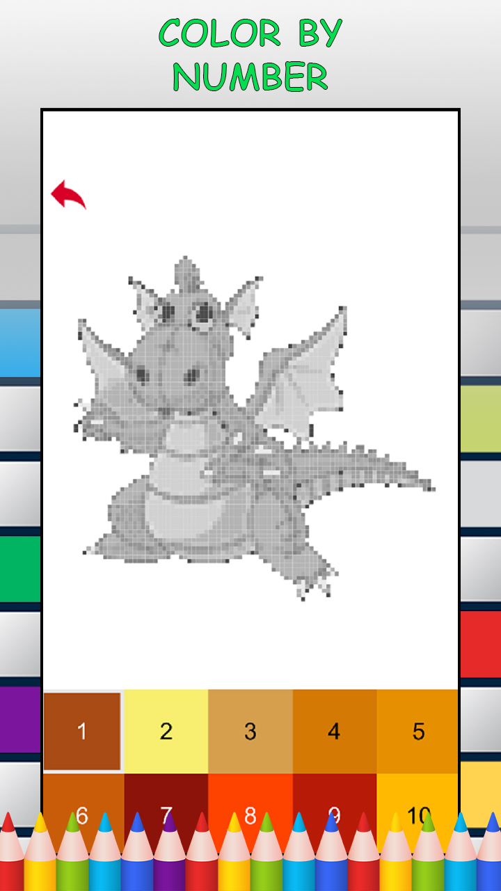 Dragons Color by Number - Free Pixel Art Game - Coloring Book Pages ...
