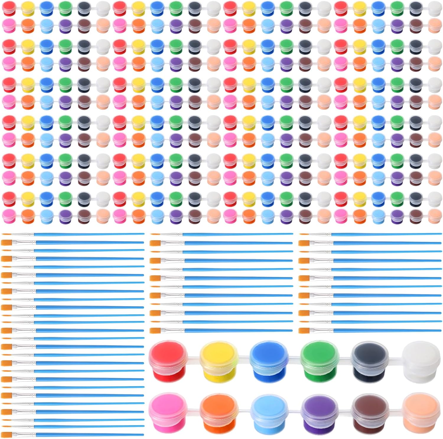 Amazon.com: Timgle 336 Pcs Mini Acrylic Paint Set for Kids 12 Colors ...