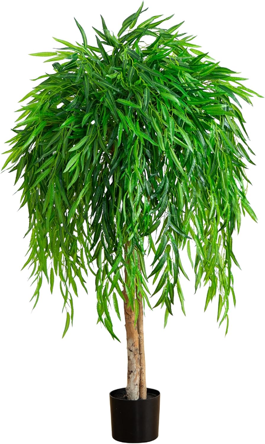 Amazon.com: Nearly Natural 4ft. Artificial Willow Tree (Real Touch ...