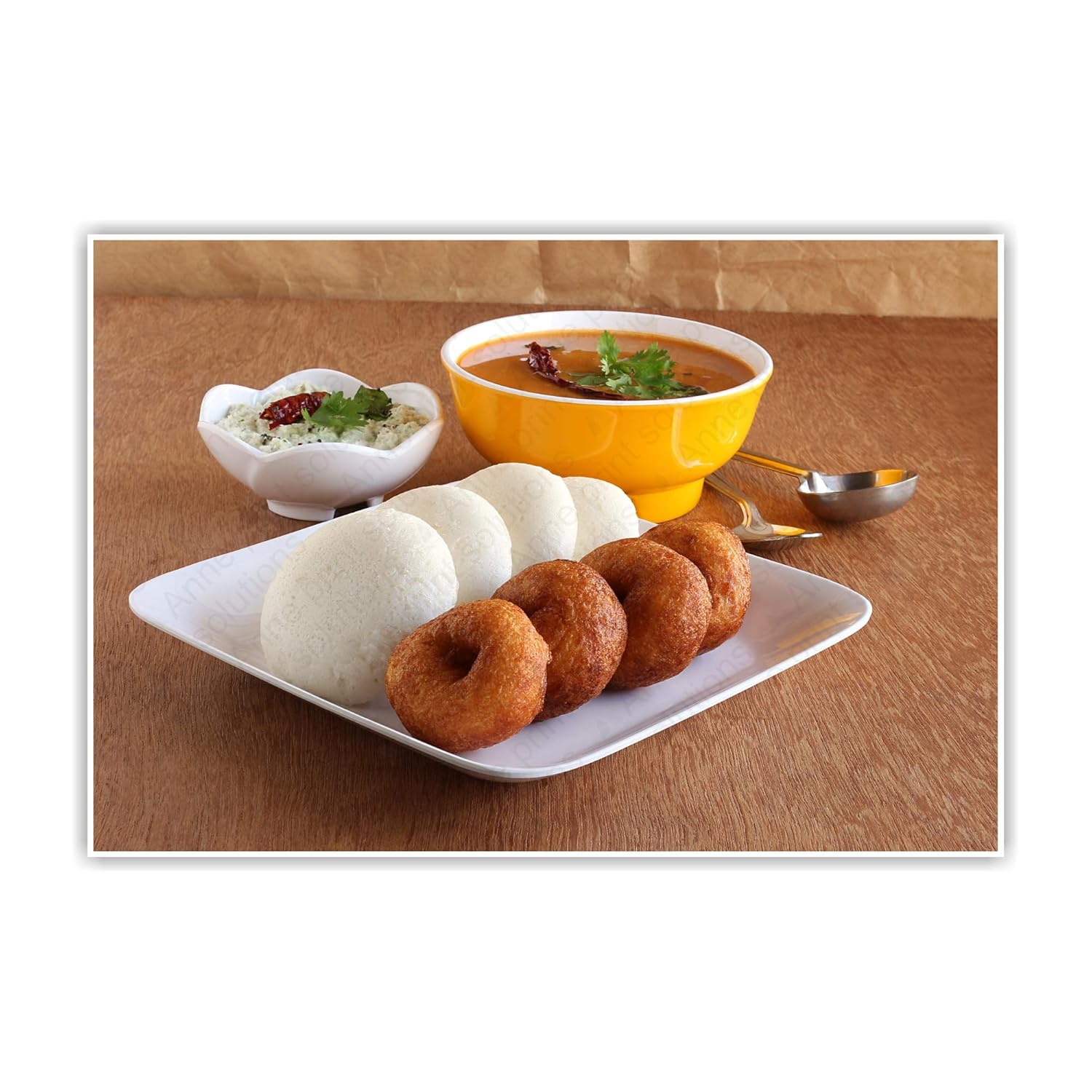 Anne Print Solutions® Idli Sambar Vada Food Wall Poster ( Without Frame ...