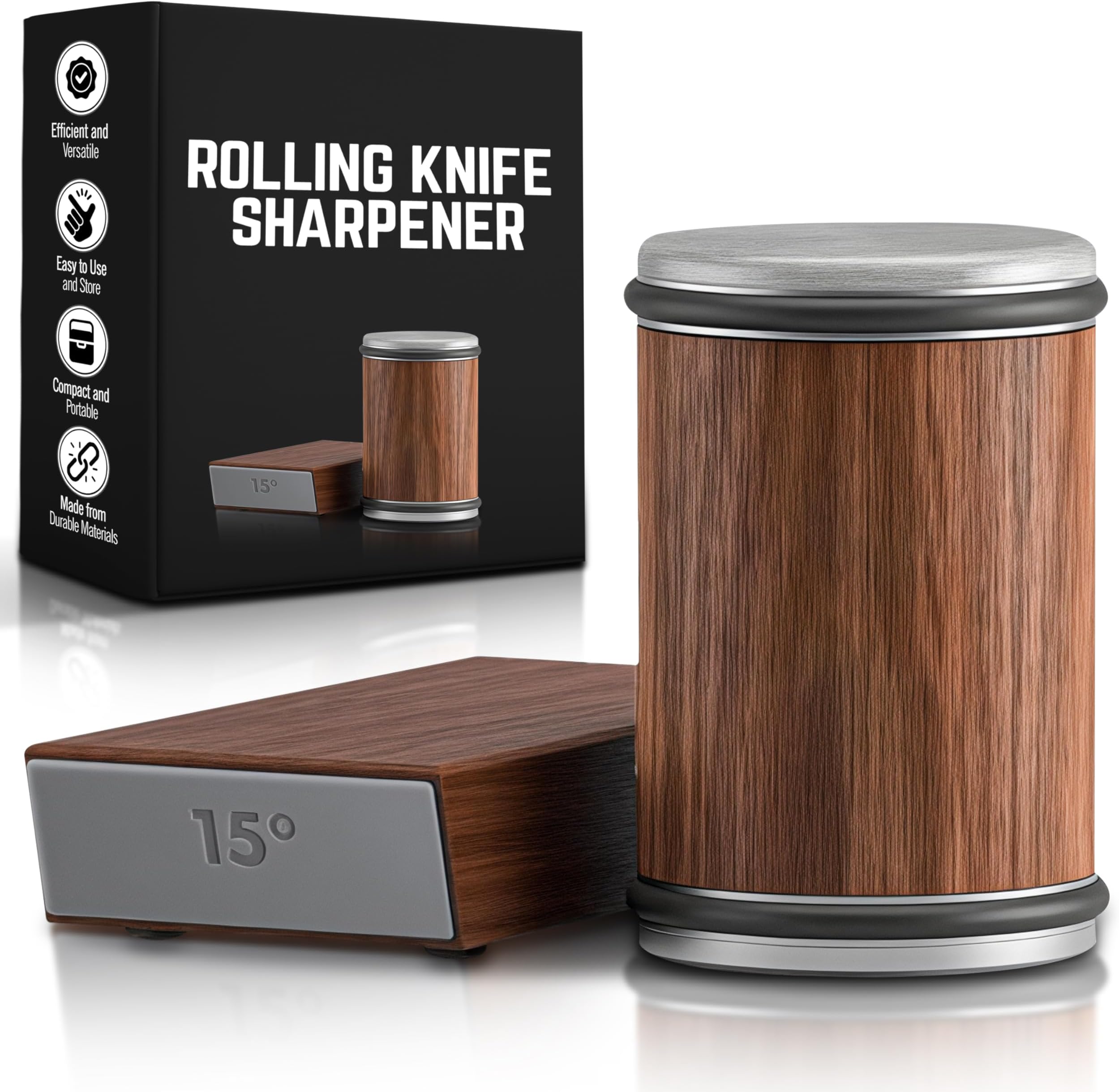 Amazon.com: Rolling Knife Sharpener Tool - Best Knife Sharpener 15°/20 ...