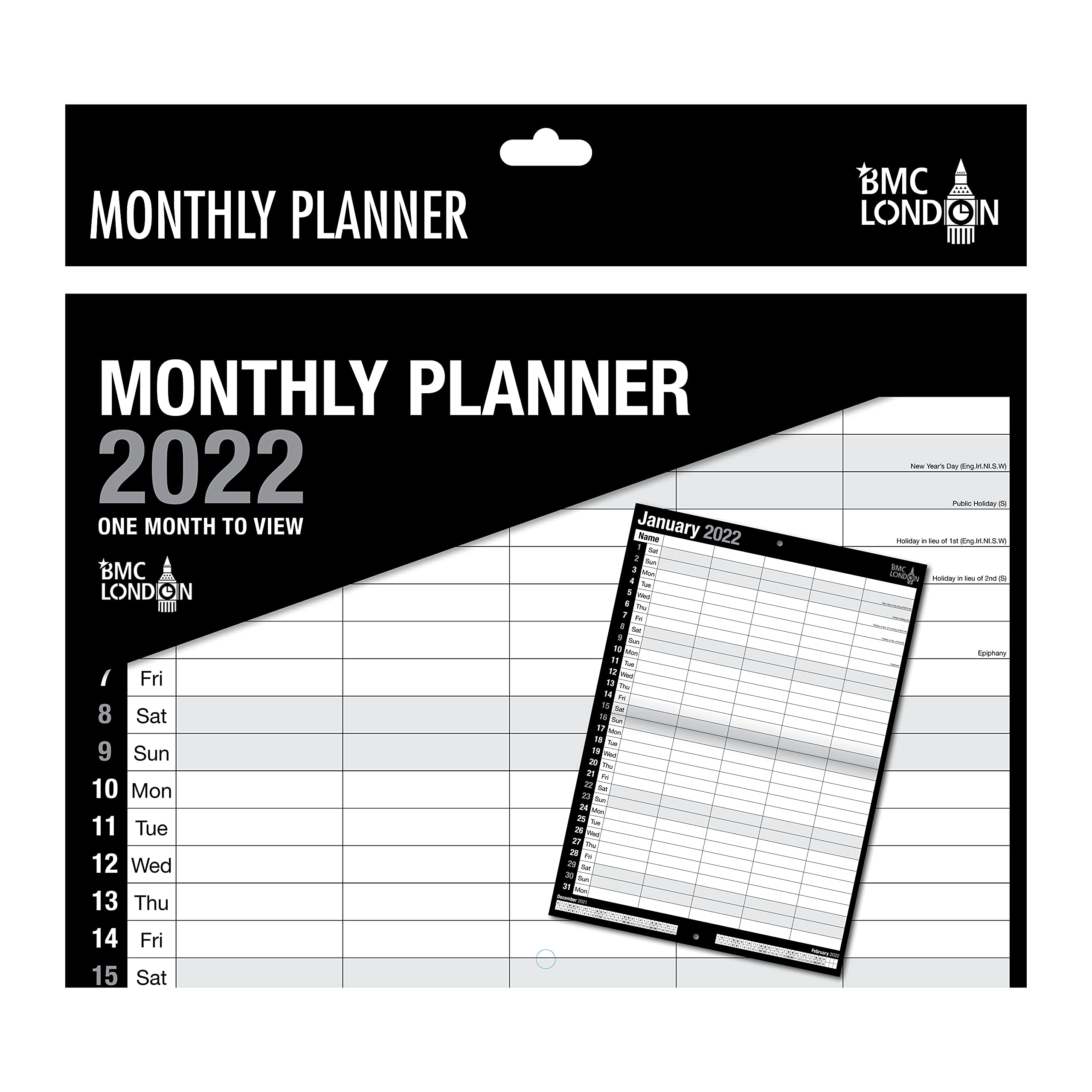 Buy 2022 and Planner Month to View/Week to View (Five Column Large ...
