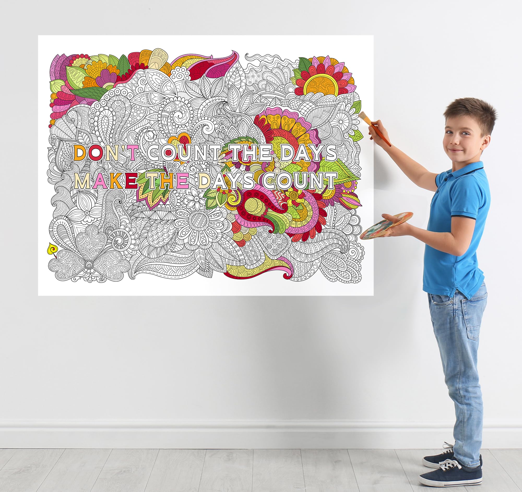 Amazon.com: Giant Coloring Poster for Adults, Teens, and Kids - Large ...