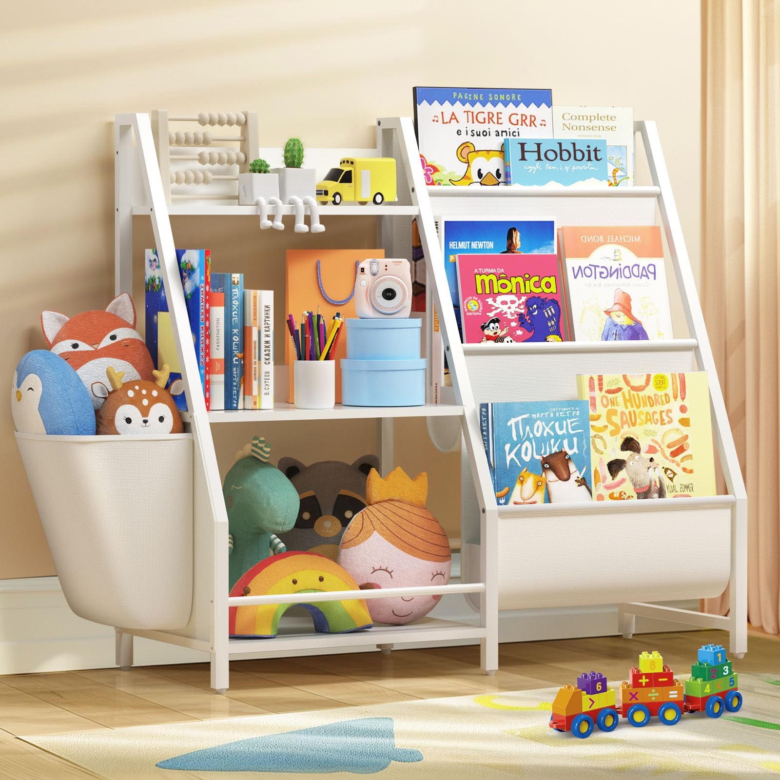 Amazon.com: HAVLOTII Kids Bookshelf and Toy Organizer, 3 Tier Bookshelf ...