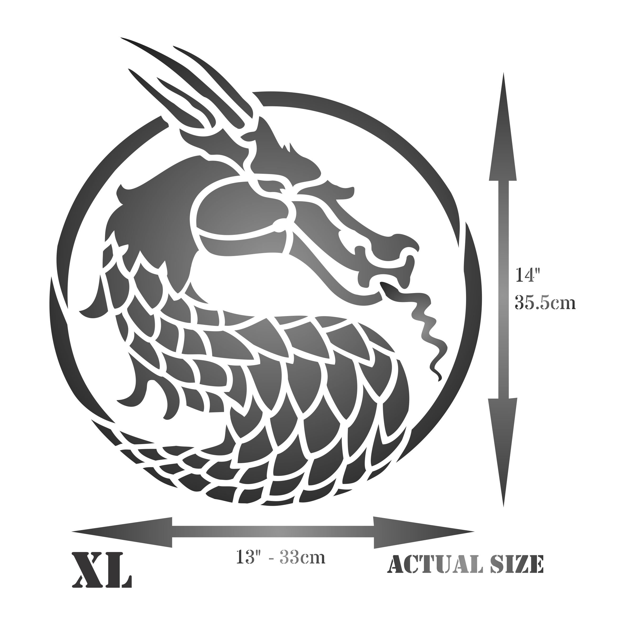 Stencil Testa Di Drago Cinese