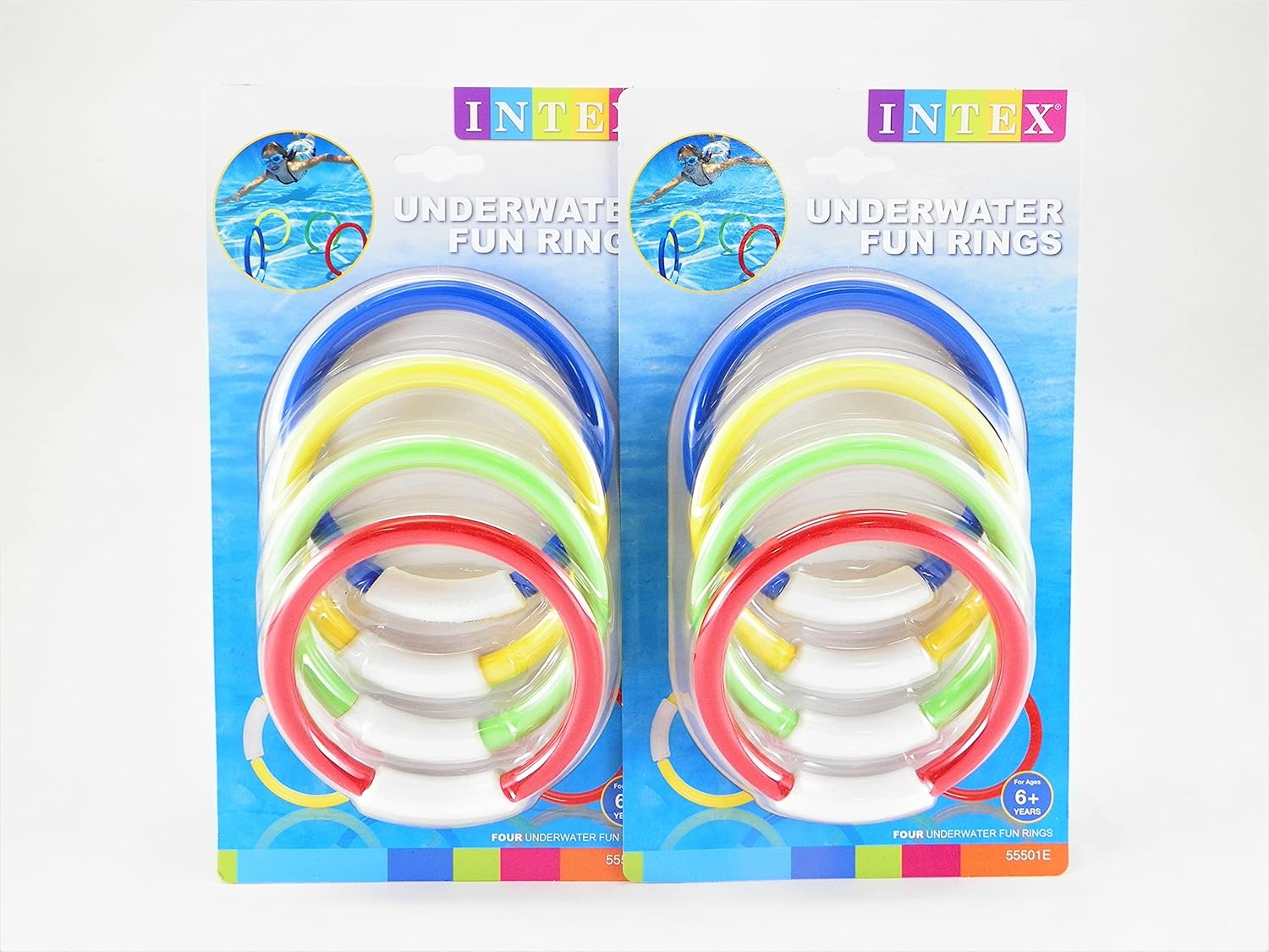 Amazon.com: Intex Summer Fun Swimming Pool Dive Rings #55501 Twin Pack ...