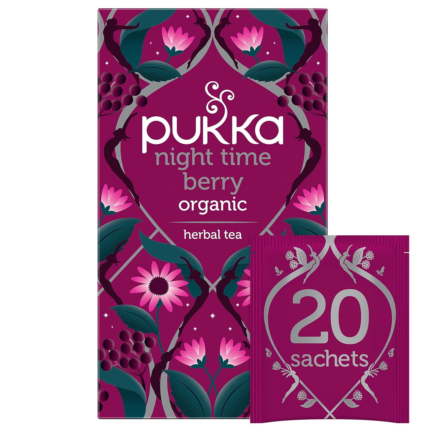 Pukka Organic Night Time Berry Herbal Tea with Australia | Ubuy