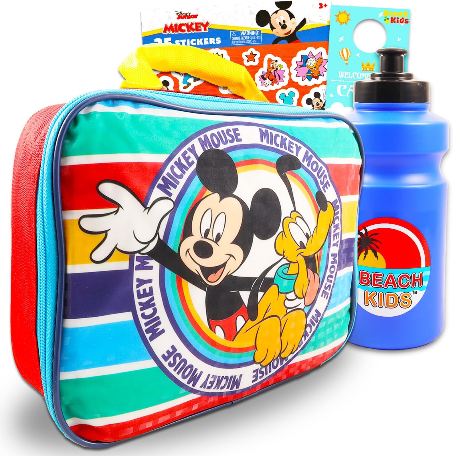 Amazon.com: WALT DISNEY Mickey Mouse Lunch Bag for Kids Set - Mickey ...