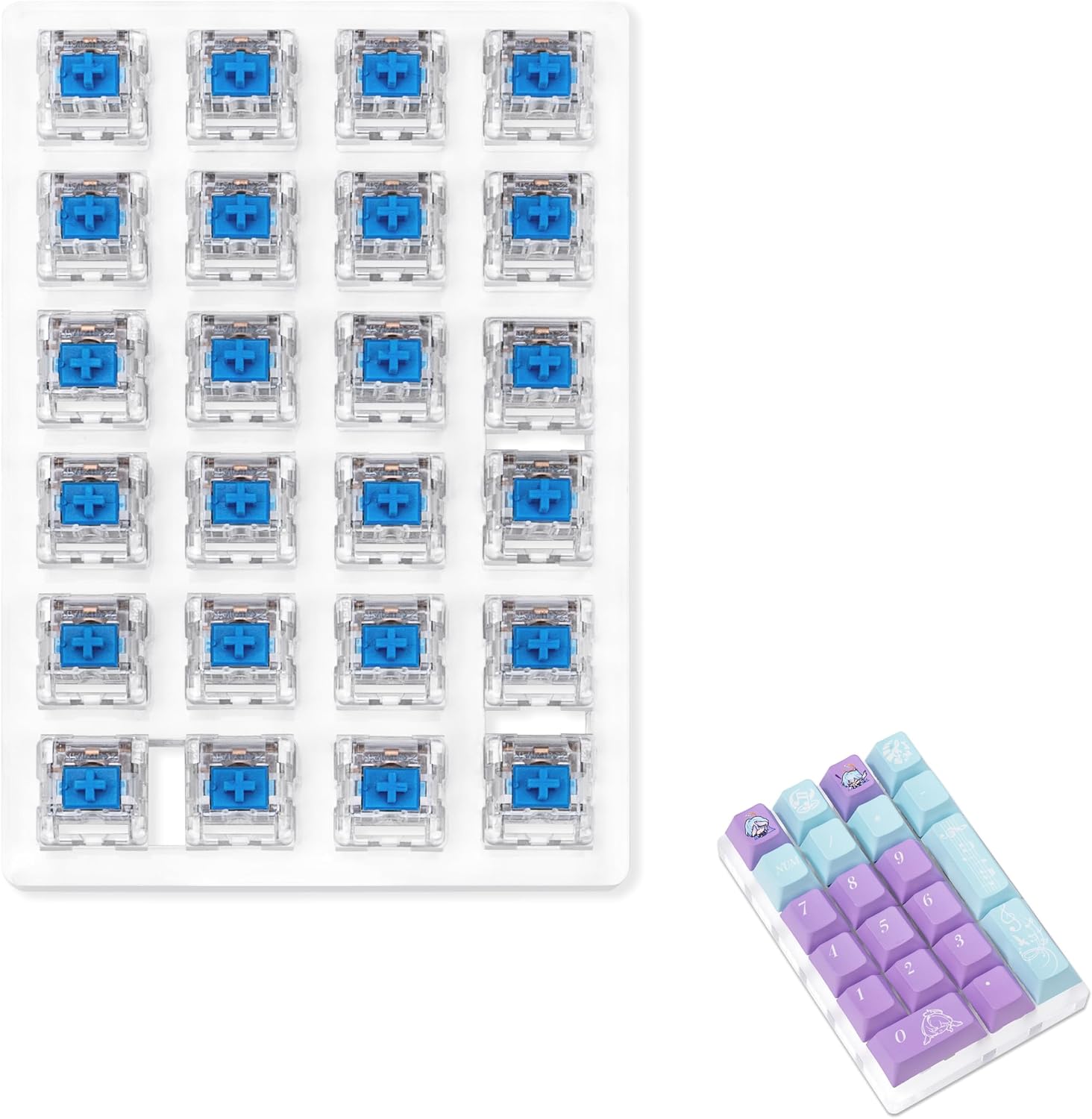 Amazon.com: TICKTYYPE 24-Key Blue Switch Tester, Mechanical Keyboards ...