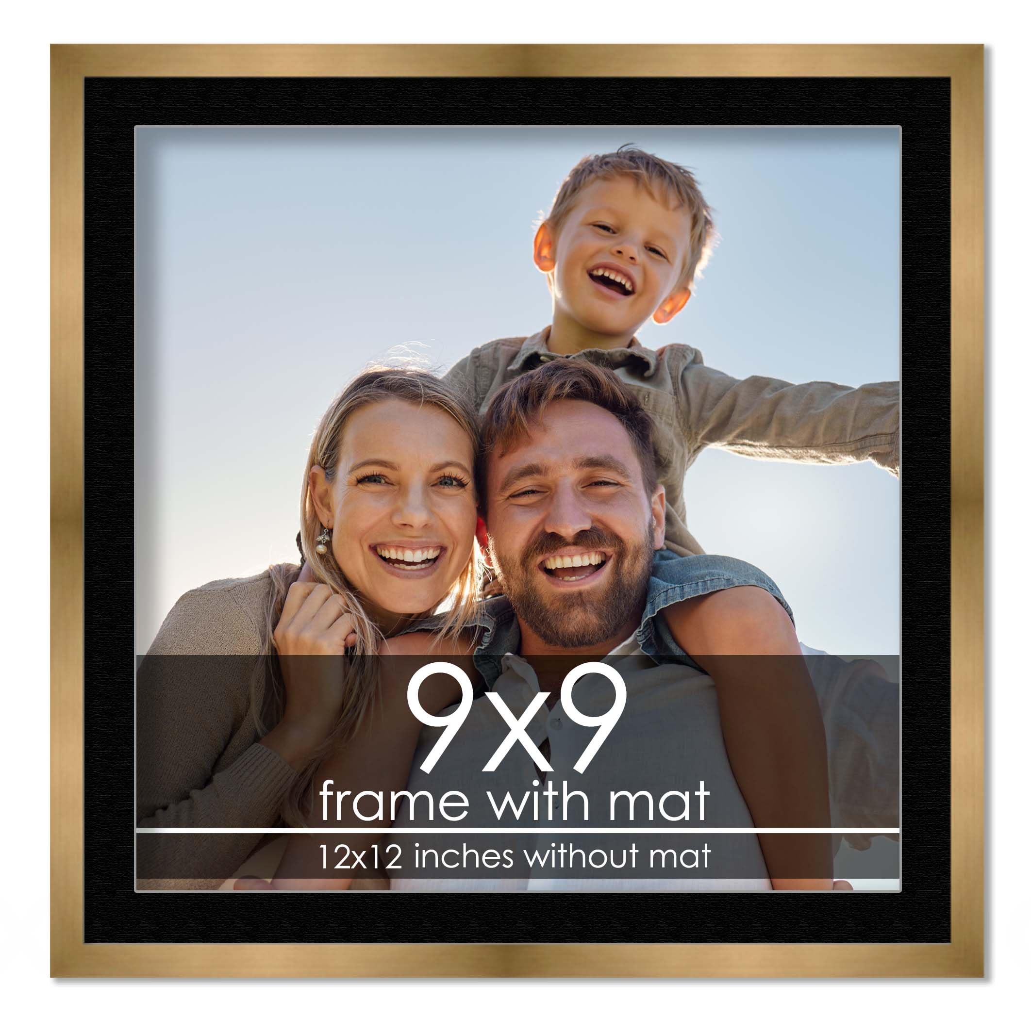 Amazon.com - 9x9 Frame with Mat - Bronze 12x12 Frame Wood Made to ...