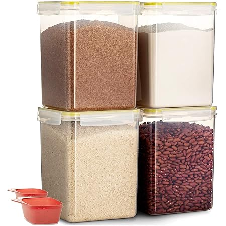 Amazon.com: Flour and Sugar Storage Containers | 2 Extra Large Sugar ...