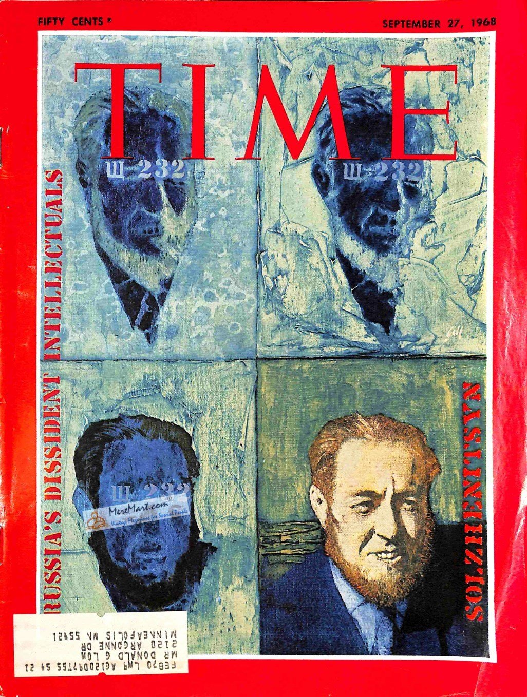 Time Magazine September 27 1968 Russia's Dissident Intellectuals ...