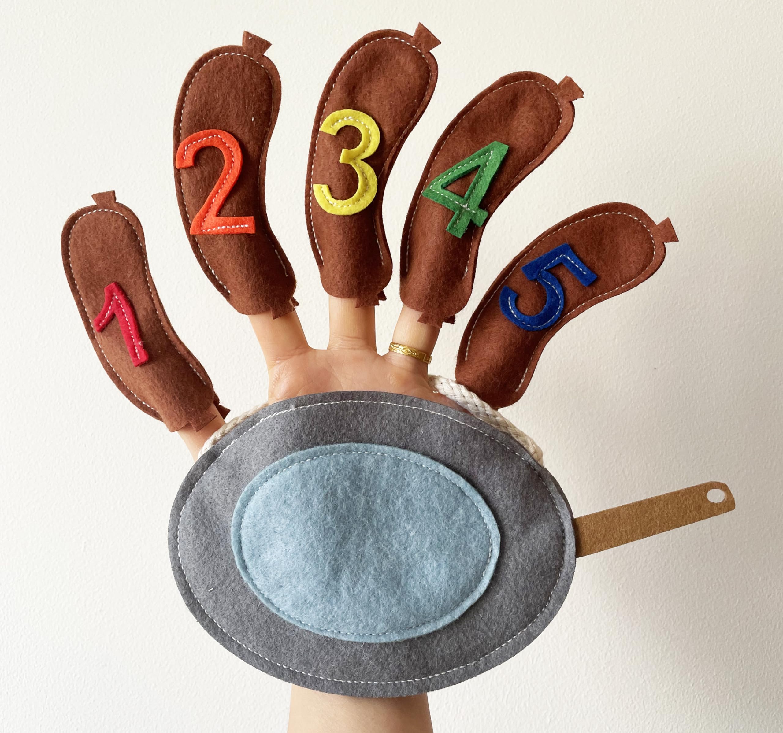 Nursery Rhyme “10 Fat Sausages” Finger Puppet with Numbers 1-10 Fun and ...