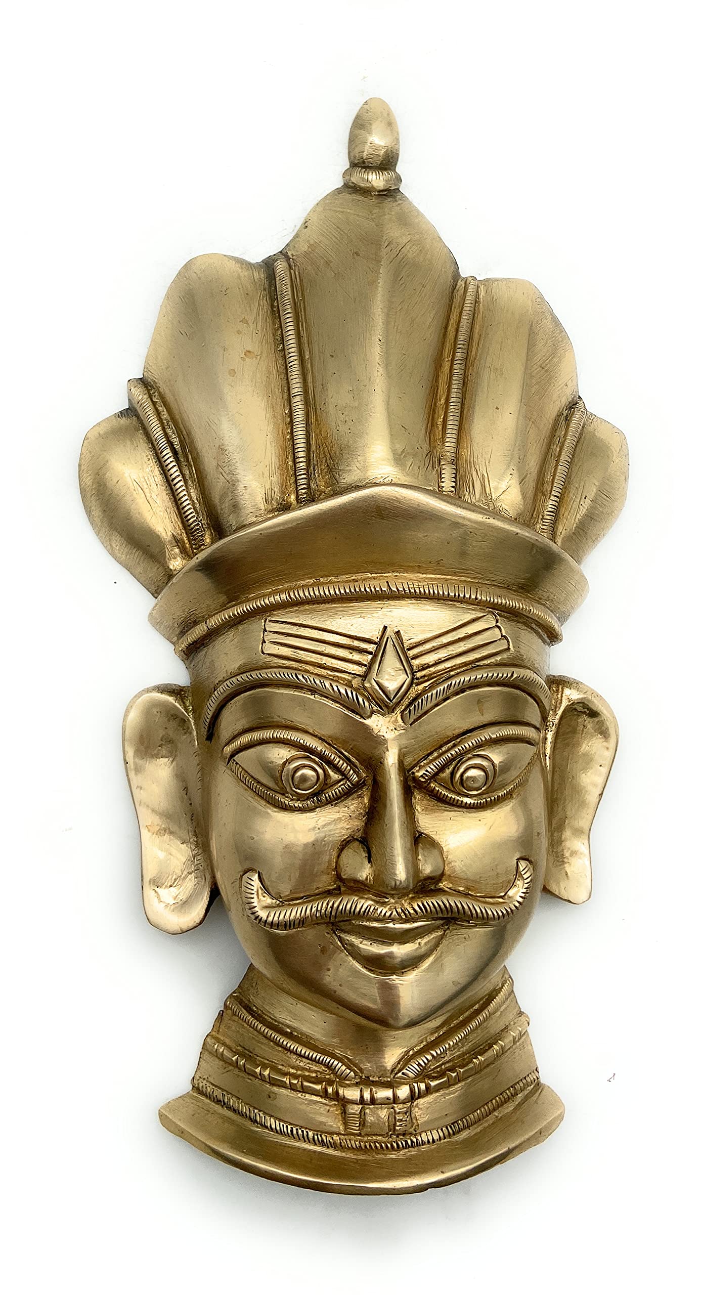 Buy South Indian Arts Brass Shiva Face Mahakala Bhairav Bhairava Nazar ...