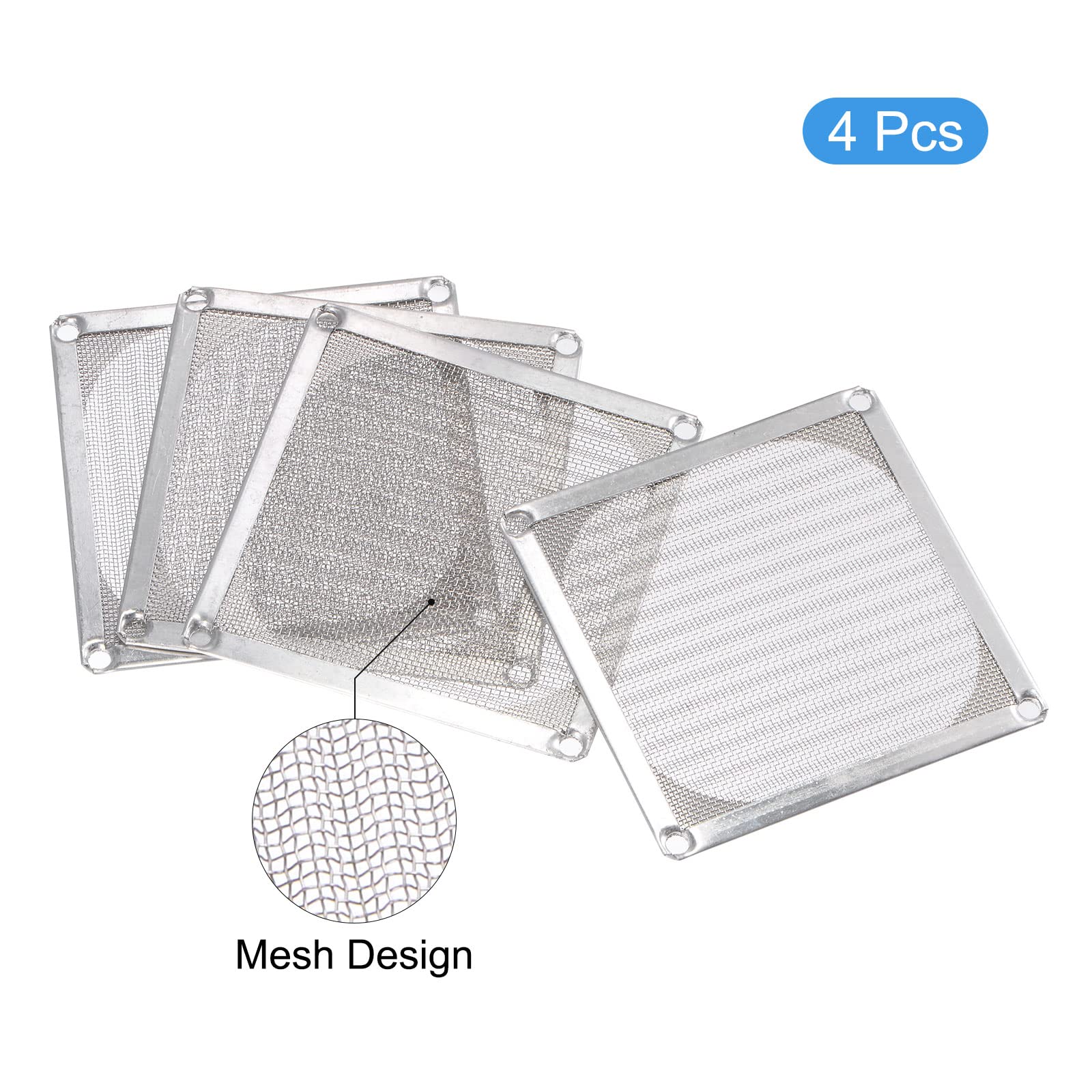 Magnetic Dust Filter Meccanixty 80mm PC Fan Filters - 5-Pack White PVC ...