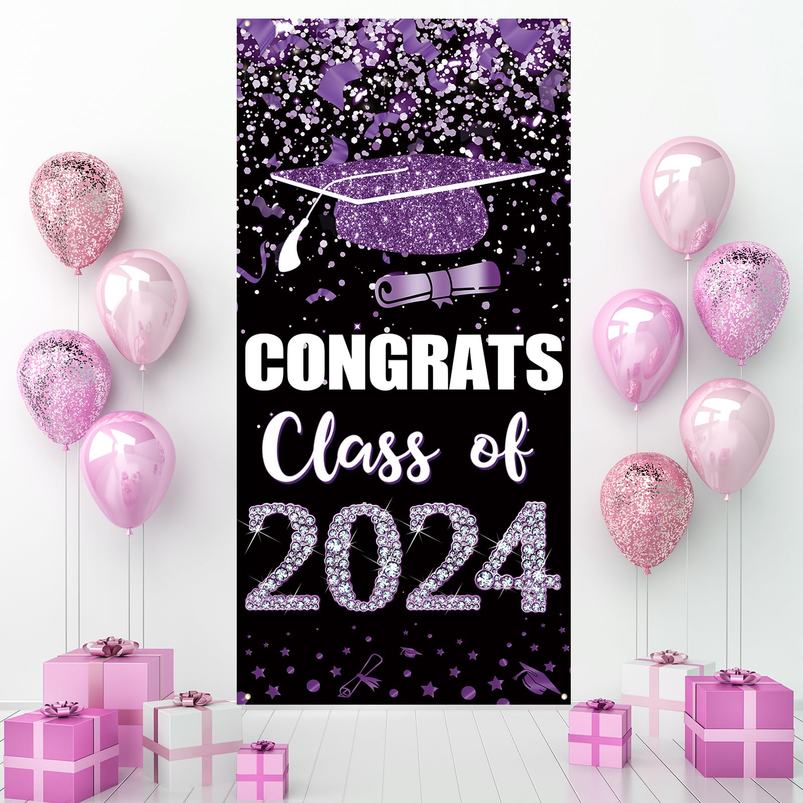 Amazon.com: Trgowaul 2024 Purple Graduation Decorations Class of 2024