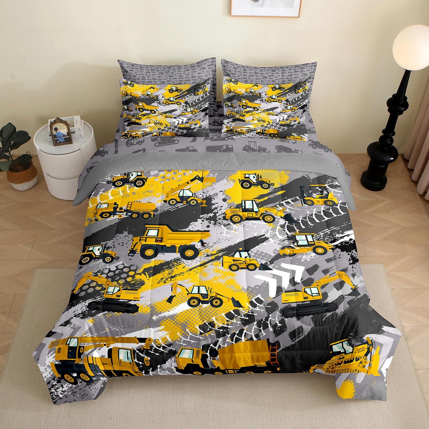 Amazon.com: PALENVILI 7 Pieces Kids Toddler Bed in a Bag Twin Size ...