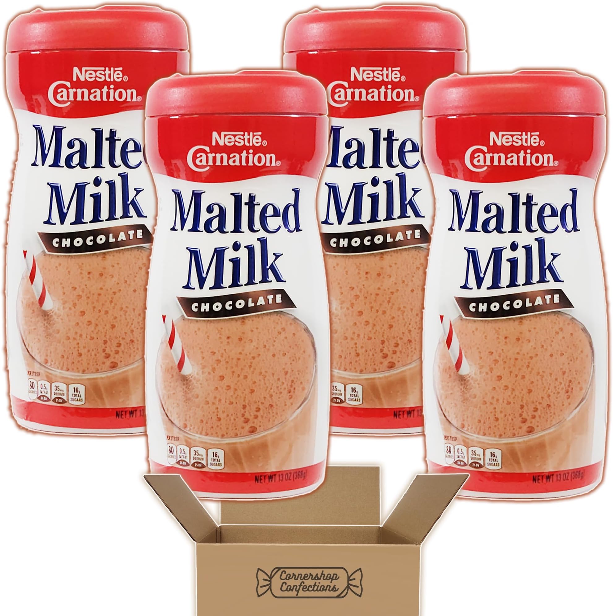 Amazon.com : Carnation Malted Milk 4 Canister Bulk Pack - Chocolate ...