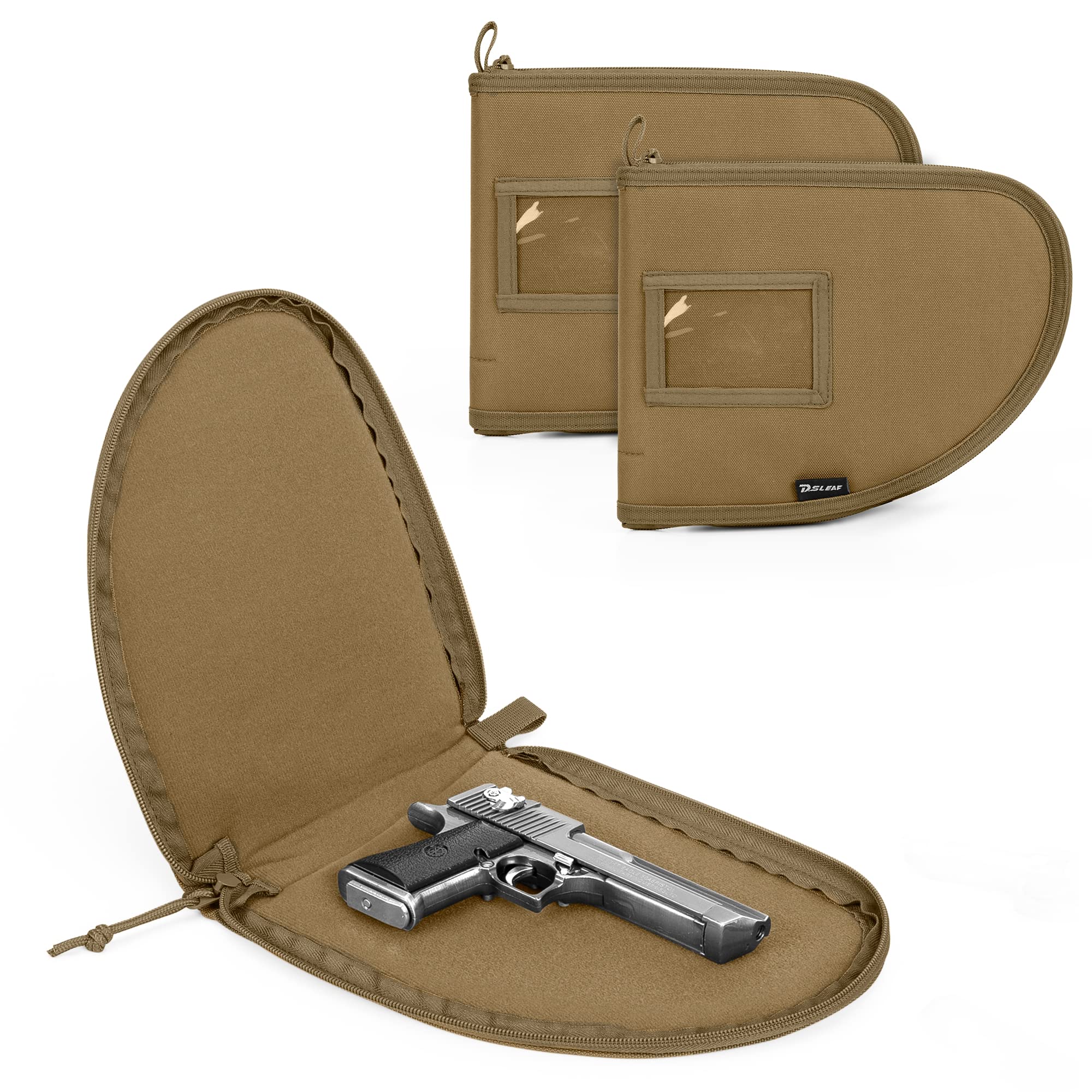Snapklik.com : DSLEAF 2-Pack Handgun Case, Soft Pistol Rug