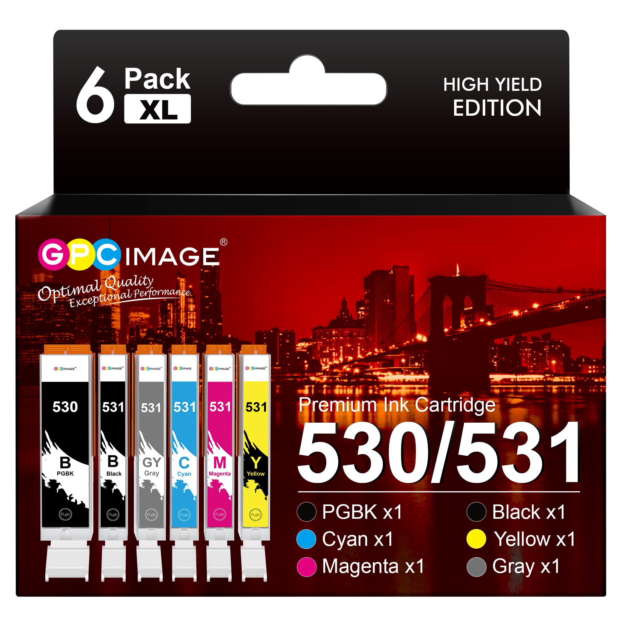 GPC Image PGI-530 CLI-531 XXL Compatible Cartouches d'encre pour Canon ...