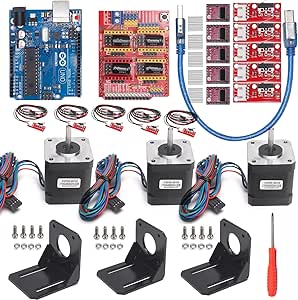 Professional 3d Printer CNC Kit +UNO R3 Board+RAMPS 1.4 Mechanical Switch Endstop+DRV8825 Motor ...