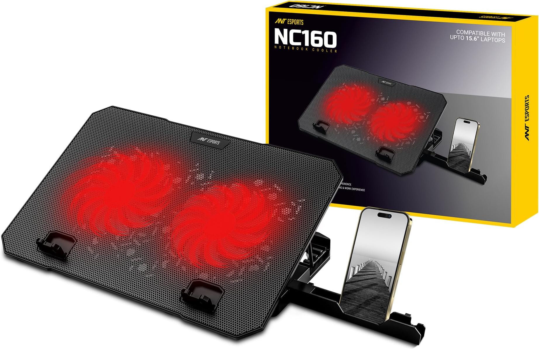 Ant Esports NC230 RGB Gaming Notebook Cooler, 10" - 17" + Gaming Laptop ...