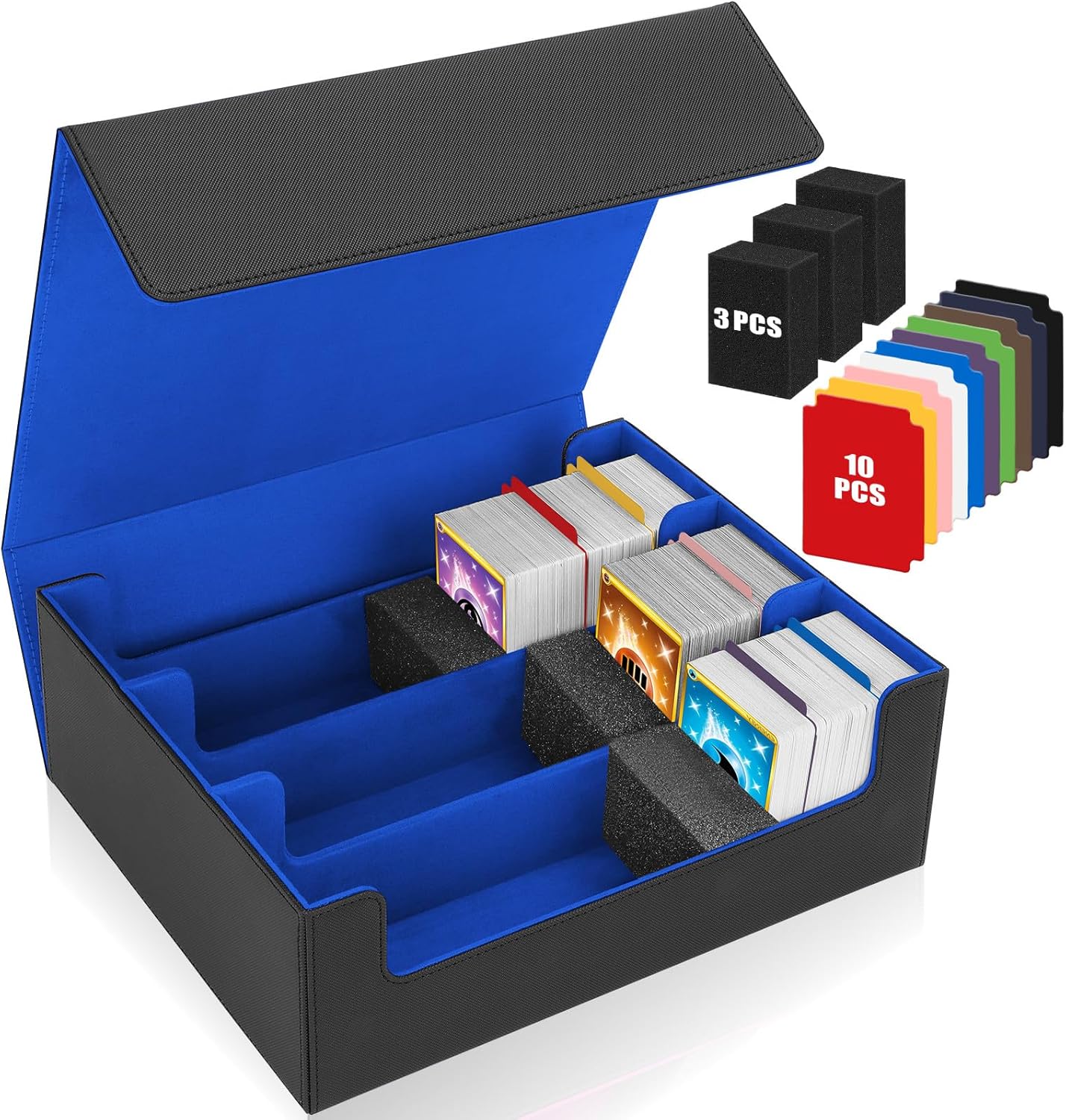 Amazon.com: AOBOPLE 1800+ Trading Card Storage Box, Card Deck Case for ...