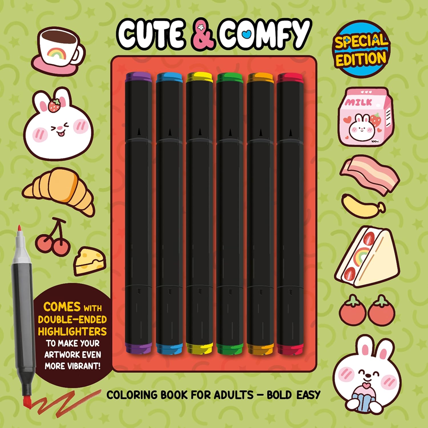 Cute & Comfy Coloring Book for Adults - Bold Easy - Special Edition ...