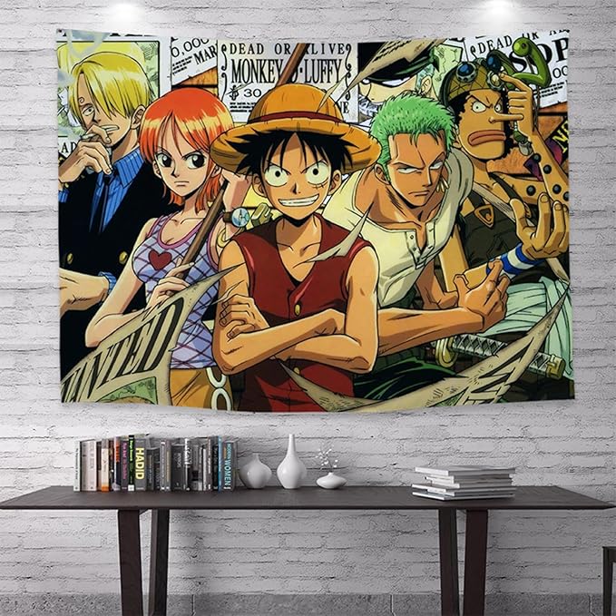 Amazon.com: CNEISEJK Anime Piece Birthday Party Supplies Backdrop ...