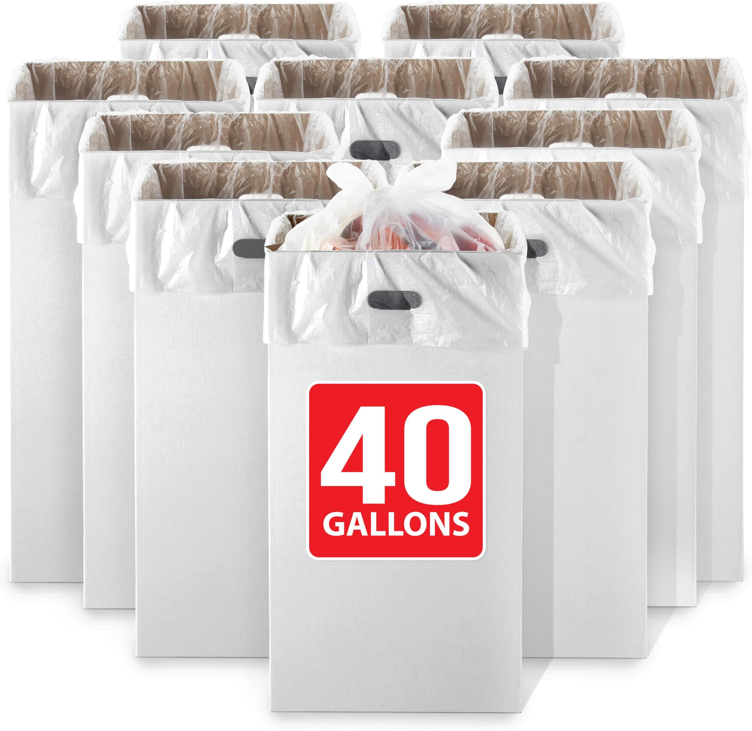 Amazon.com: 40 Gallon Disposable Cardboard Trash Cans for Events (10 ...