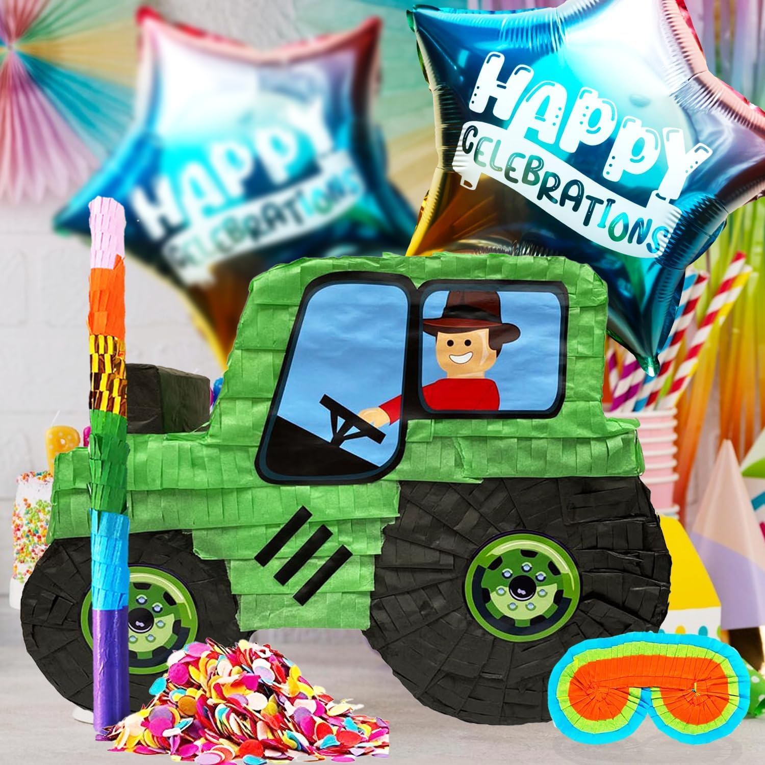 Amazon.com: Tractor Pinatas and Birthday Party Supplies, Themed ...