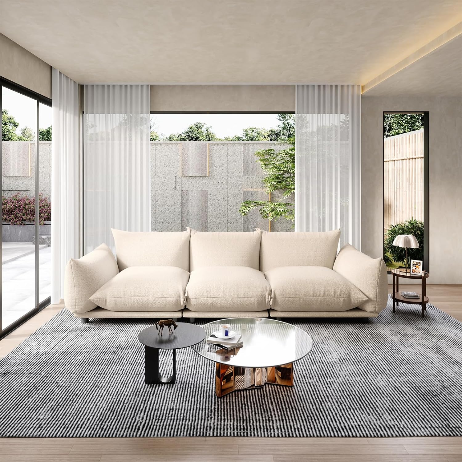 Amazon.com: Generic Sectional Sofa Couch with Thick Cushion,Comfy Sofa ...