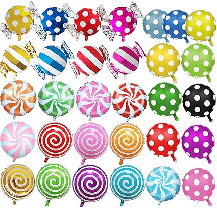 Amazon.com: SOTOGO 31 Pieces Sweet Candy Balloons Set 18 Inches Party ...