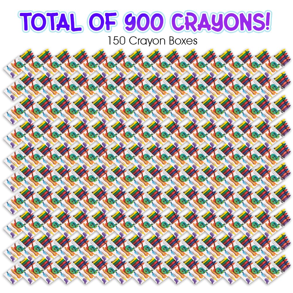 Snapklik.com : ArtCreativity Crayons Bulk Set - 150 Crayon Packs - 6 ...