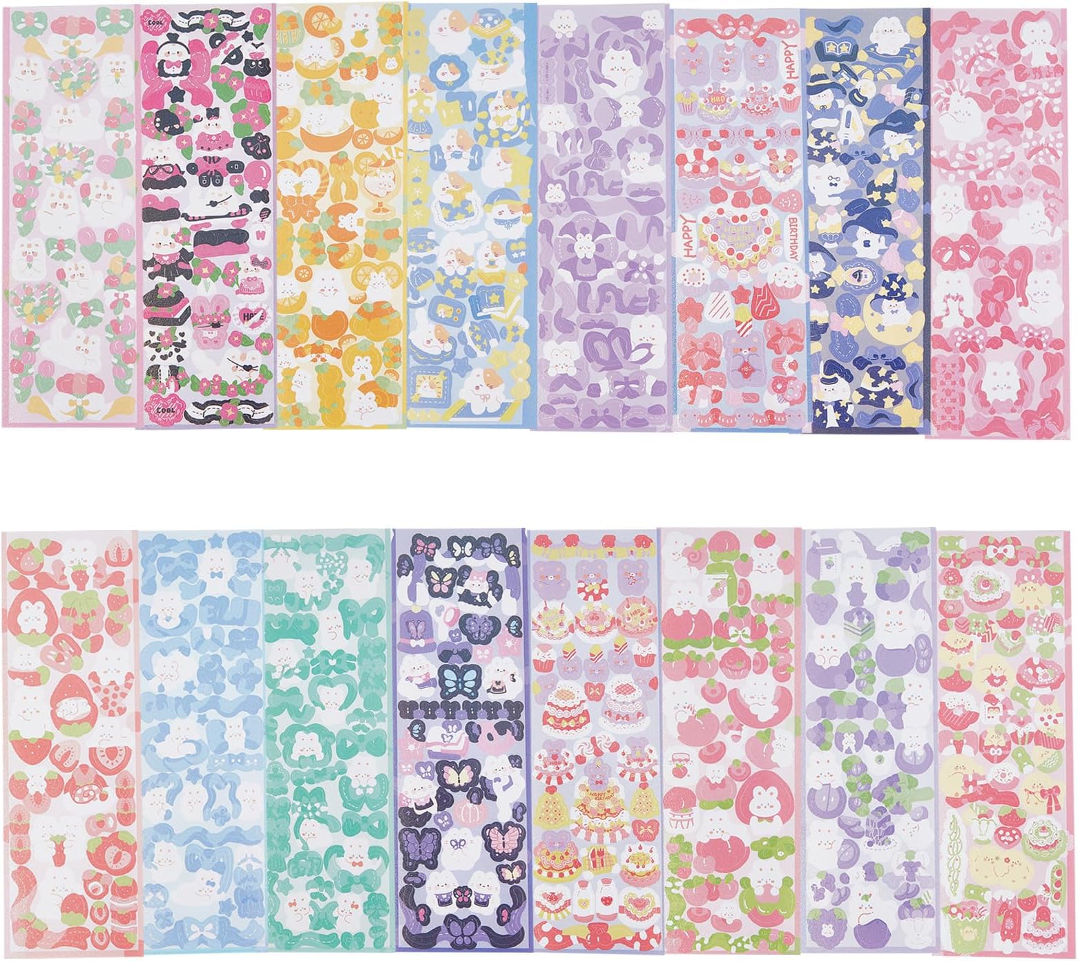 600+ Cute Mini Puffy Stickers - 6 Sheets of Adorable Small 3D Stickers ...