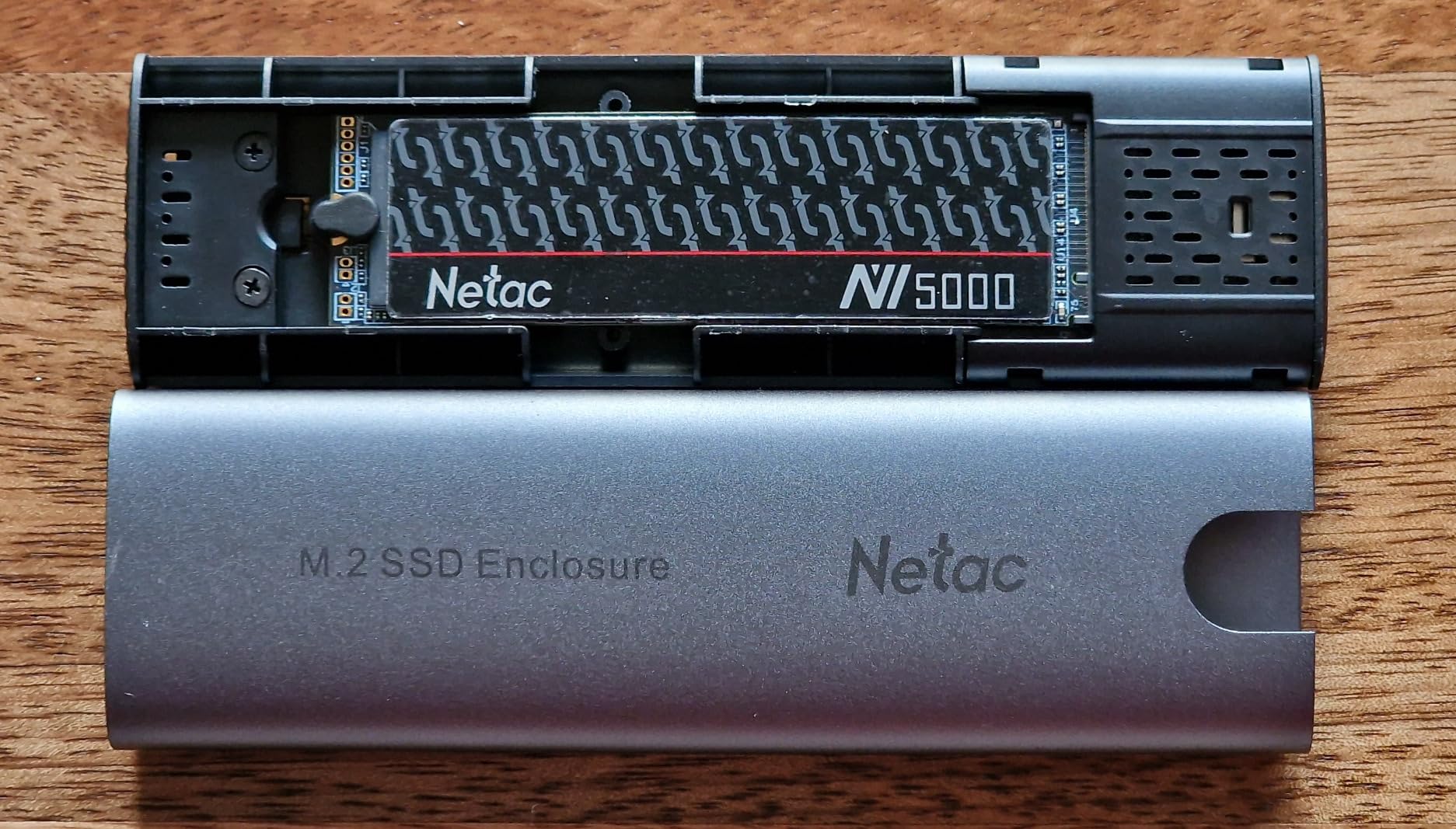 Netac Dual-Protocol Hard Drive Enclosure M.2 NVMe/SATA, USB3.1Gen2 ...