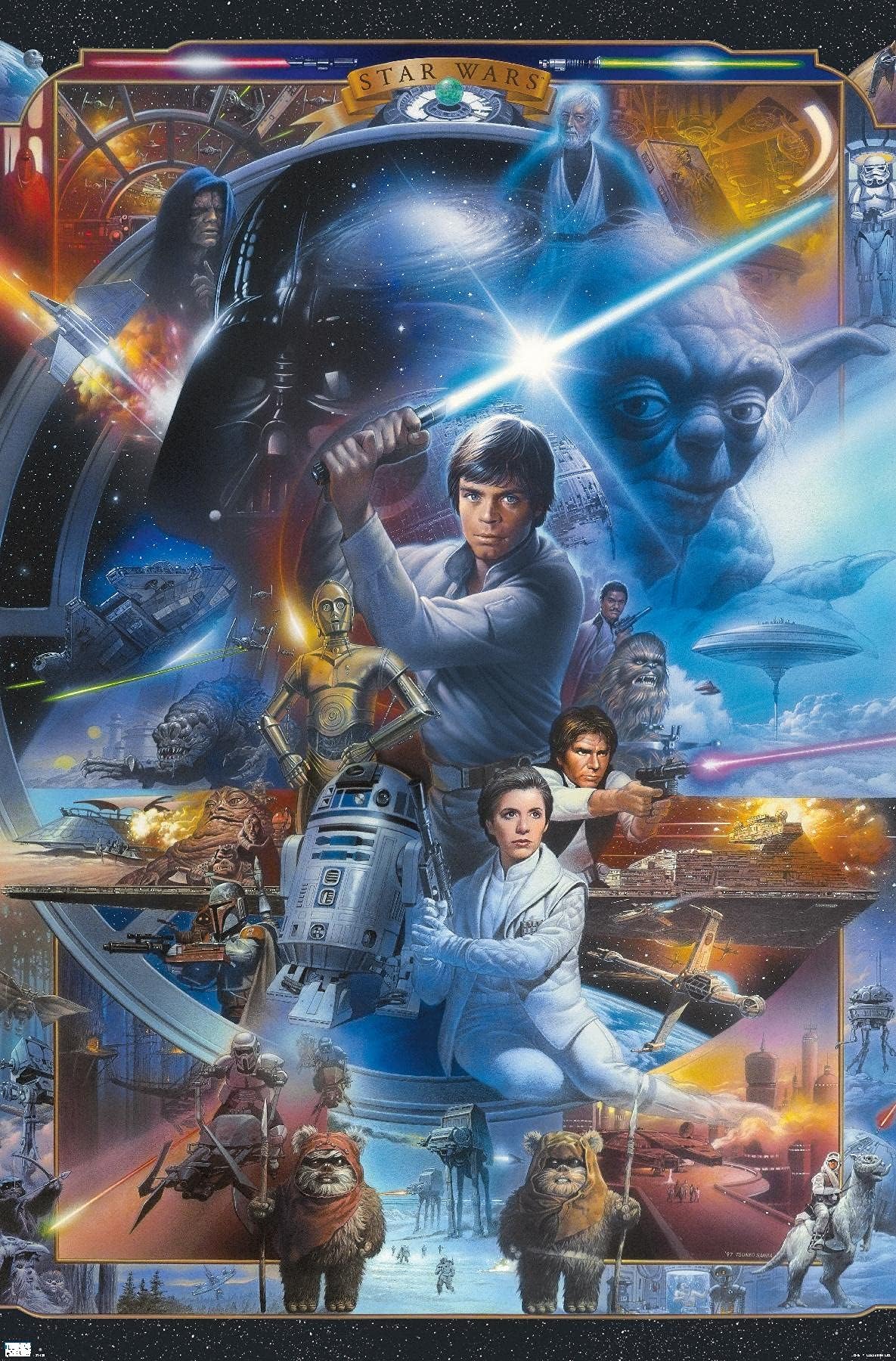 Amazon.com: Set Of 3 - Star Wars Original Classics Movie 24x36 Poster ...