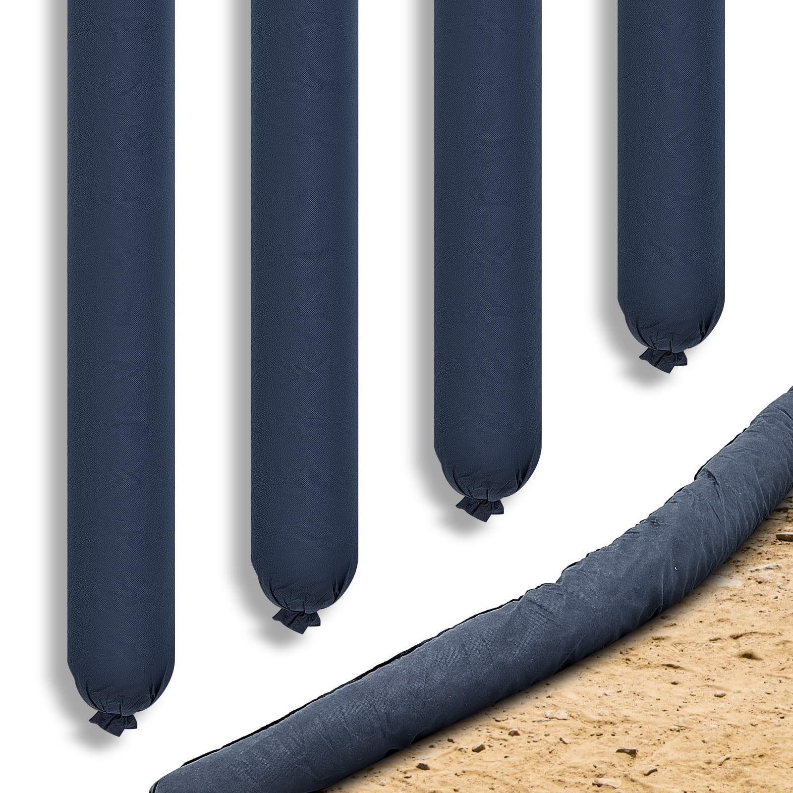 Wesnoy 4 Pieces Sediment Filter Sock Silt Fence 5" x 10' Erosion ...