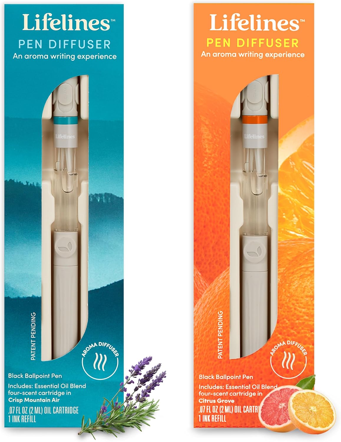 Amazon.com: Lifelines Pen Diffuser Set, 2-Pack (Crisp Mountain Air ...