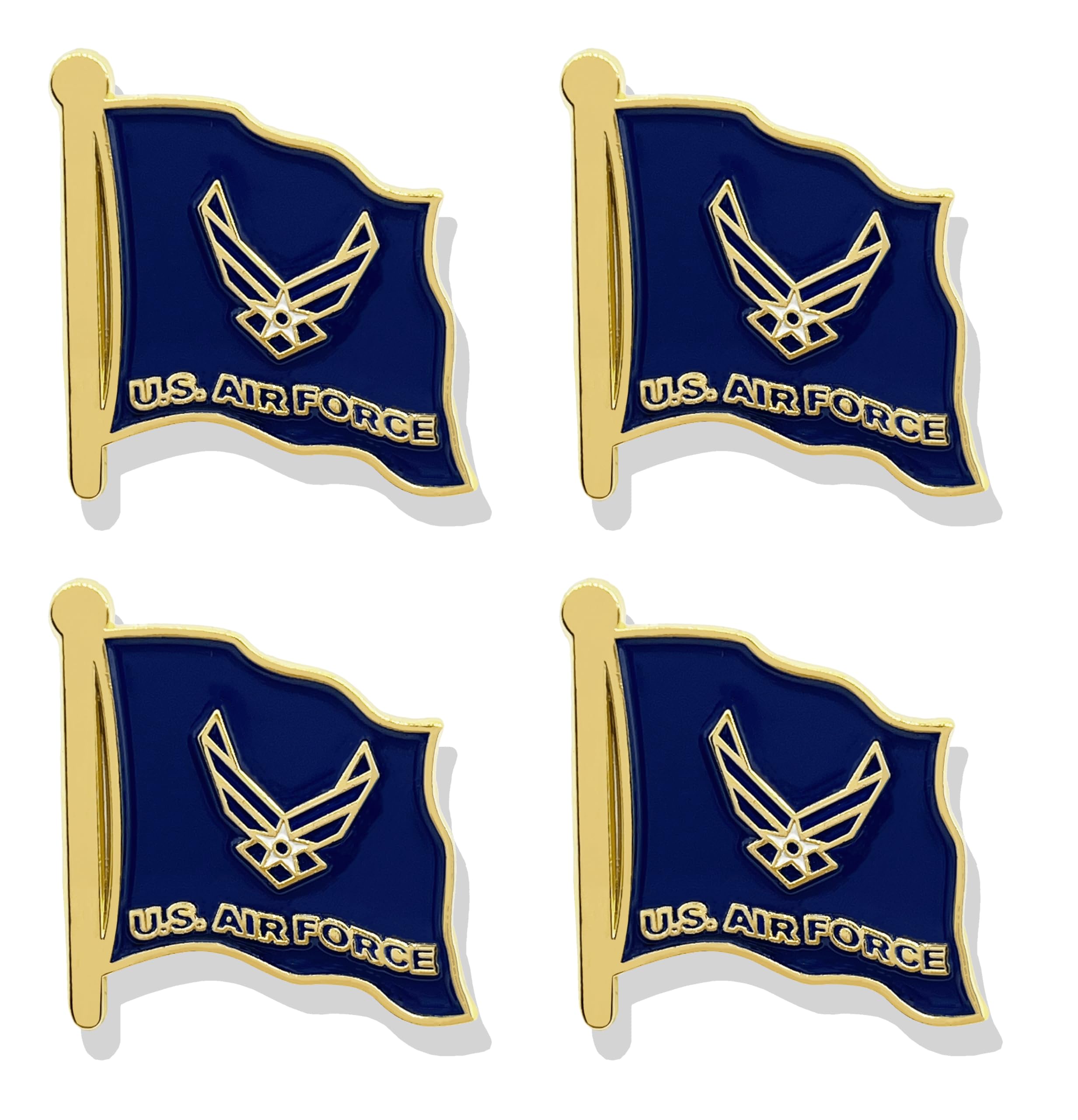 Amazon.com: HSQCEZ 4 Pack US Air Force Wings Flag Lapel Pin - USAF ...