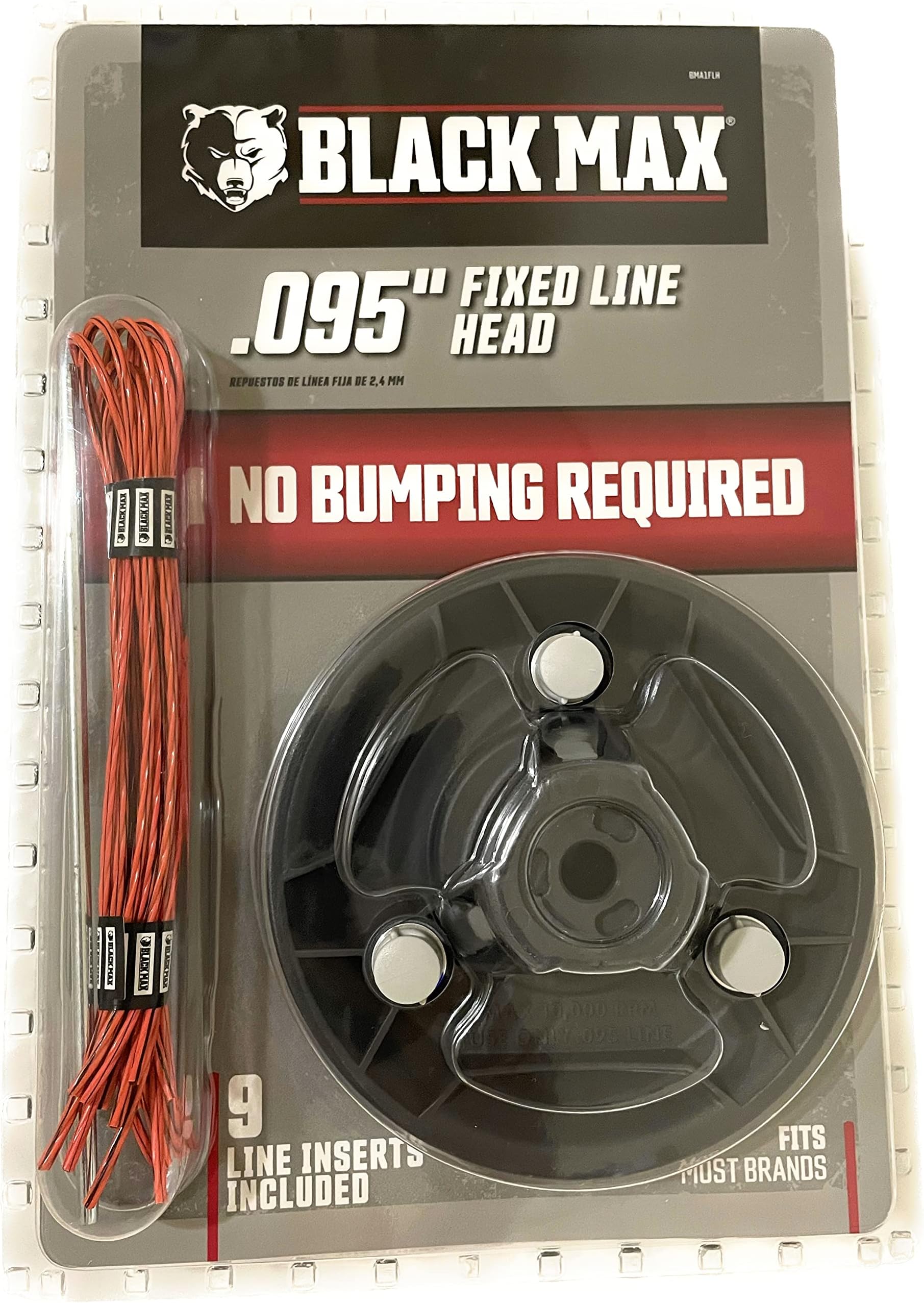 Amazon.com: Black Max .095” Fixed line Trimmer Head : Patio, Lawn & Garden